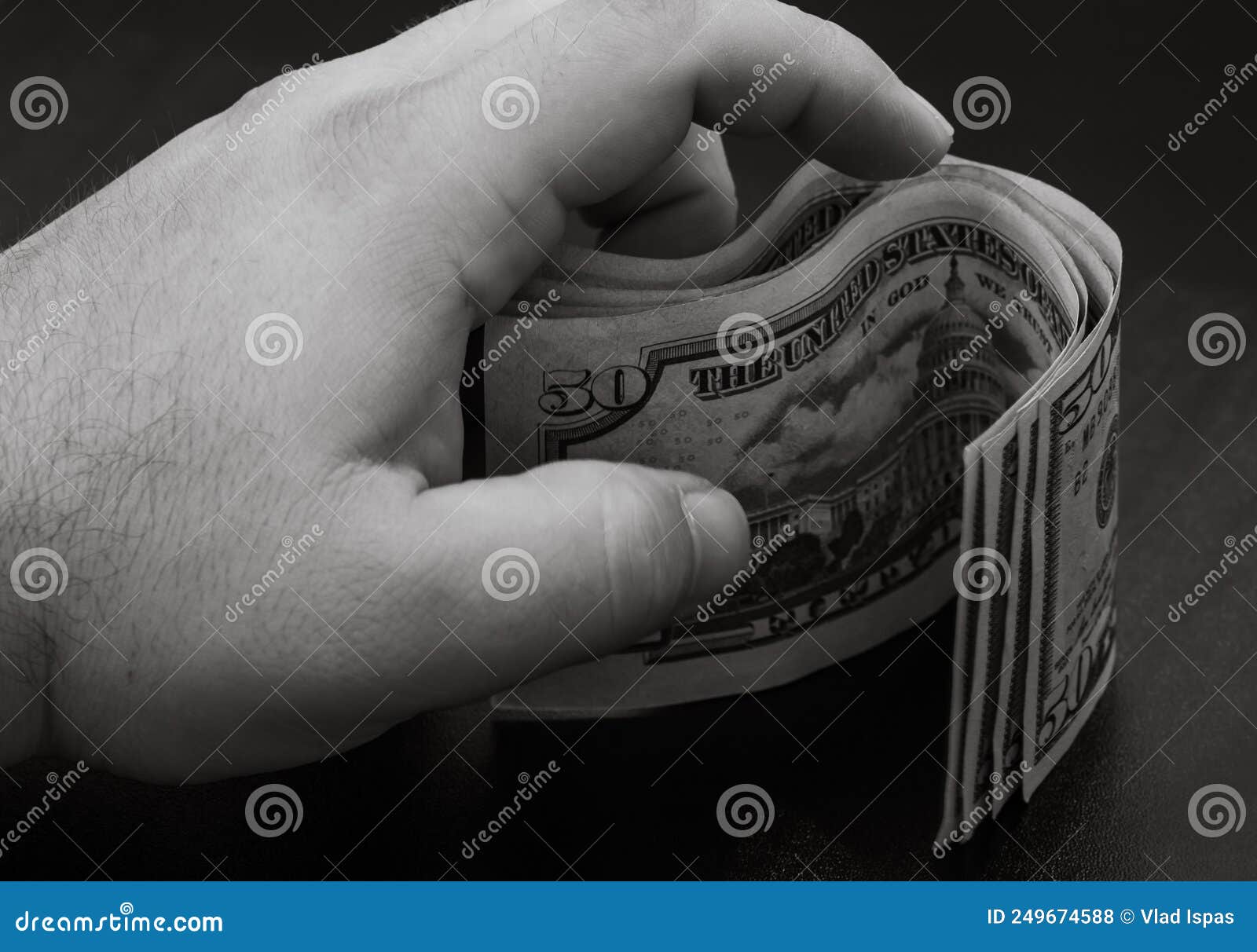 Man Counting Money, Counting Dollars Close Up Stock Photo - Image of ...