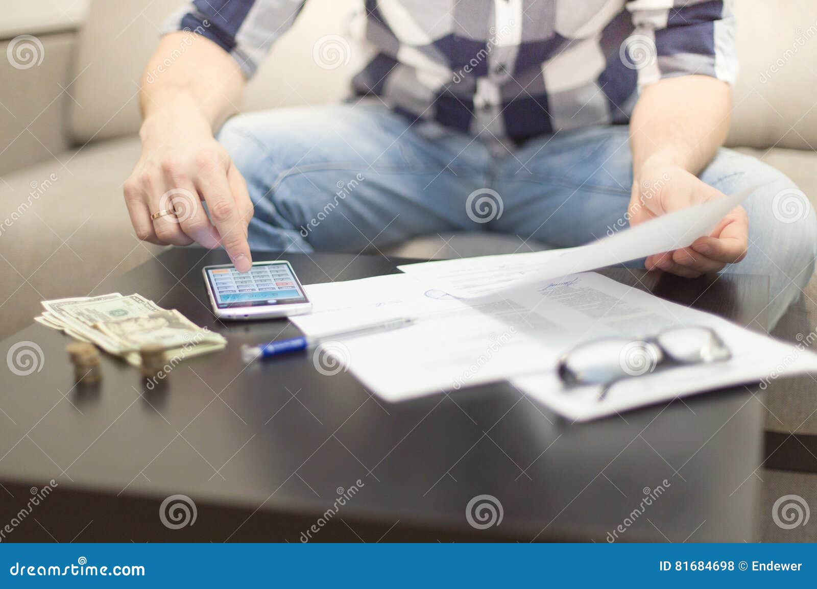 Man counting money stock photo. Image of form, adult - 81684698