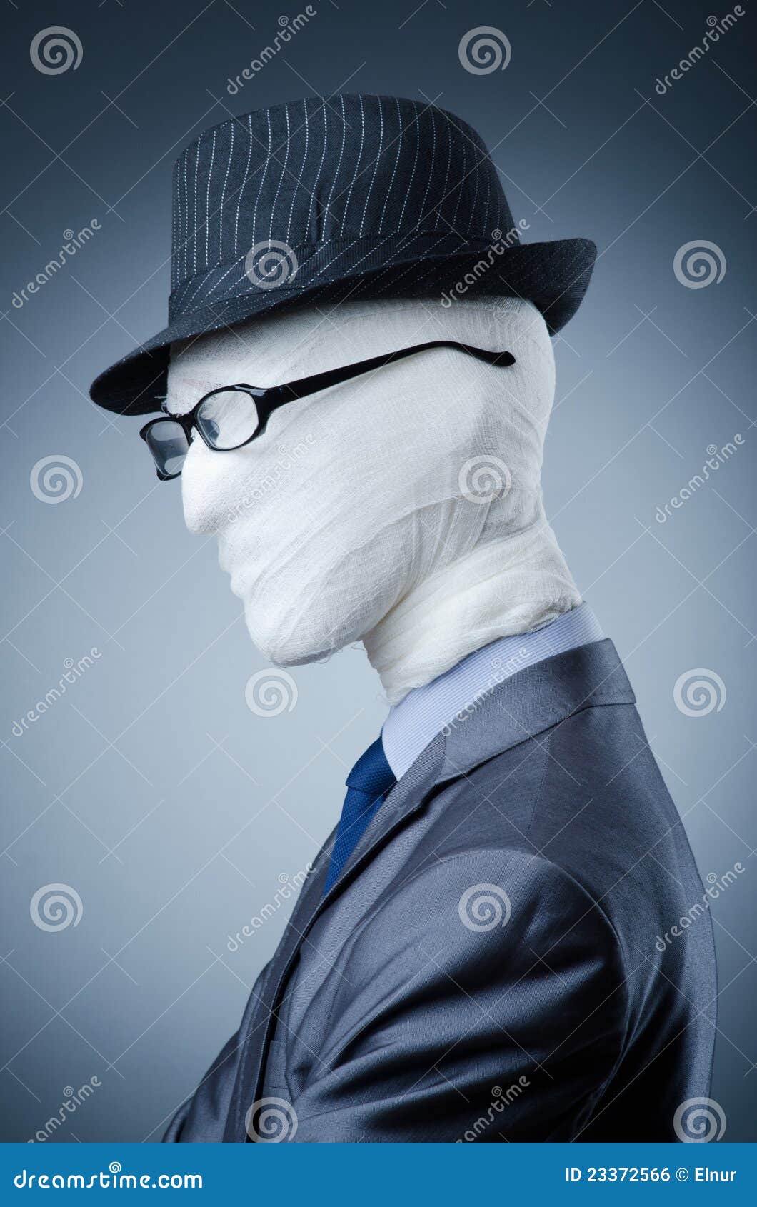 Man Covered in Medical Bandages Stock Photo - Image of monster ...