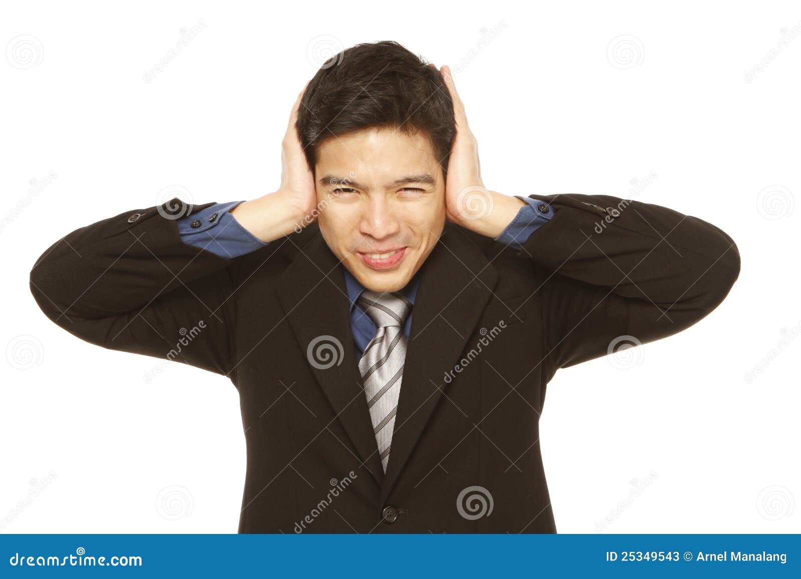Man Covering Ears stock image. Image of businessman, executive - 25349543