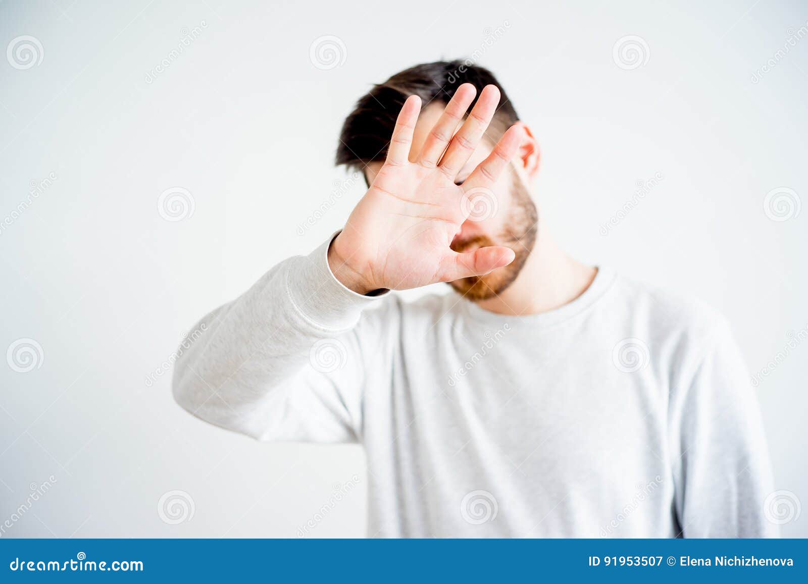 Man covering his face stock image. Image of covering - 91953507