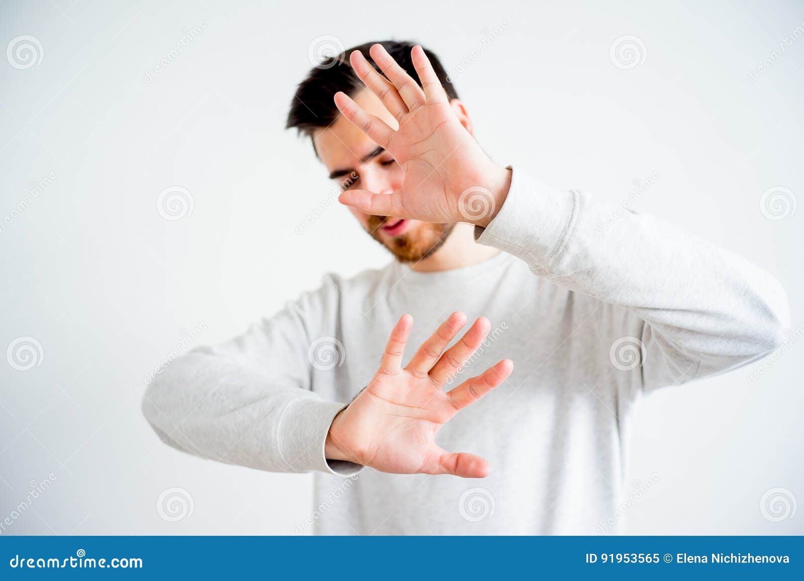 Man covering his face stock image. Image of hiding, hide - 91953565