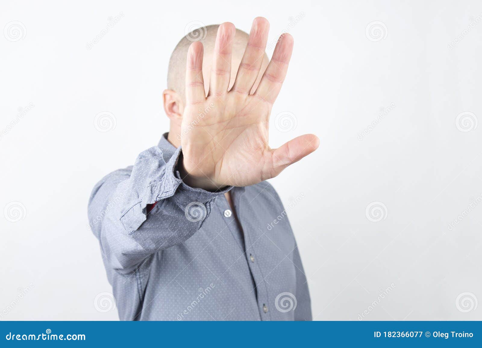 Man Covers His Face with His Hand Stock Image - Image of face, shock ...
