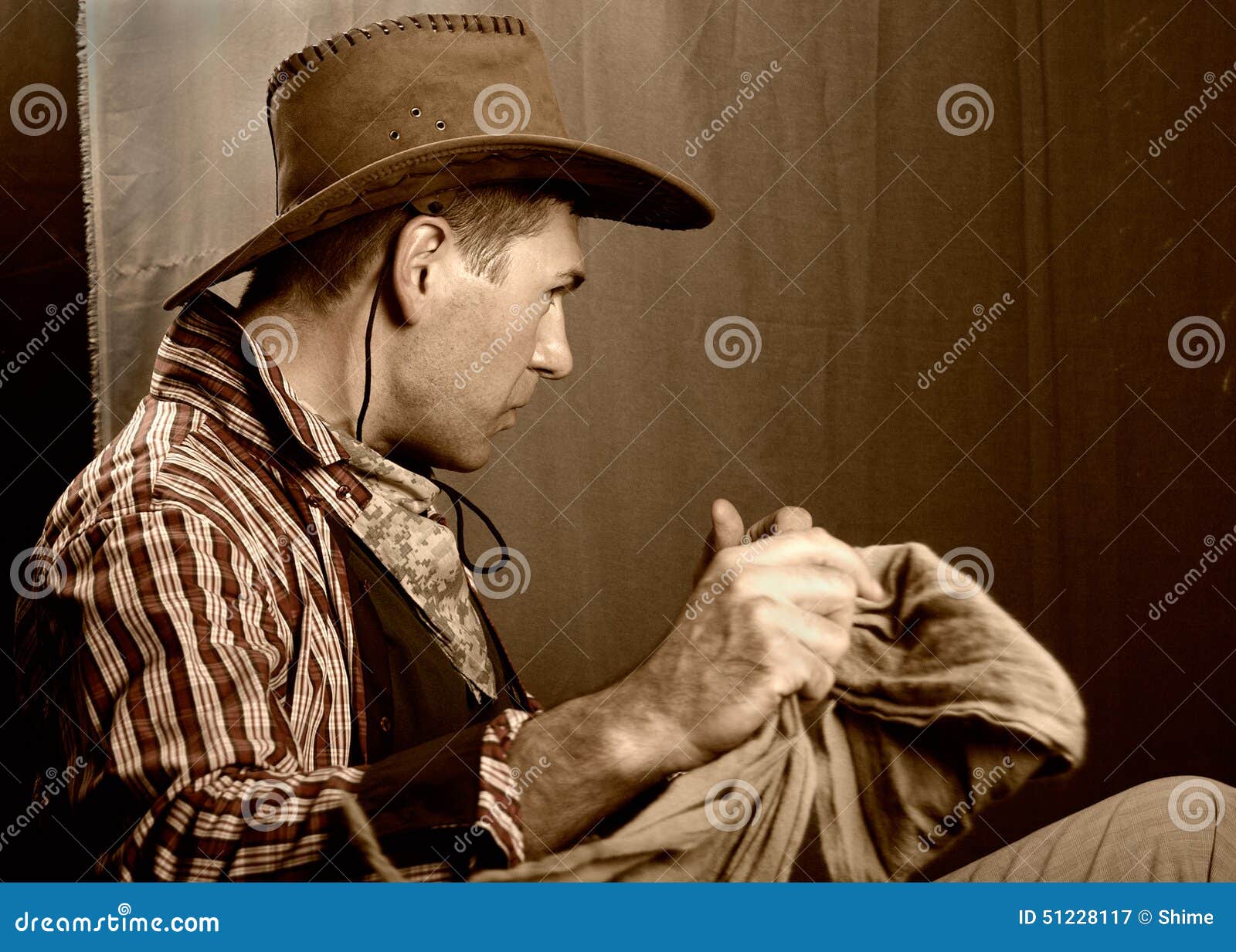 Man with cowboy hat stock image. Image of adult, caucasian - 51228117