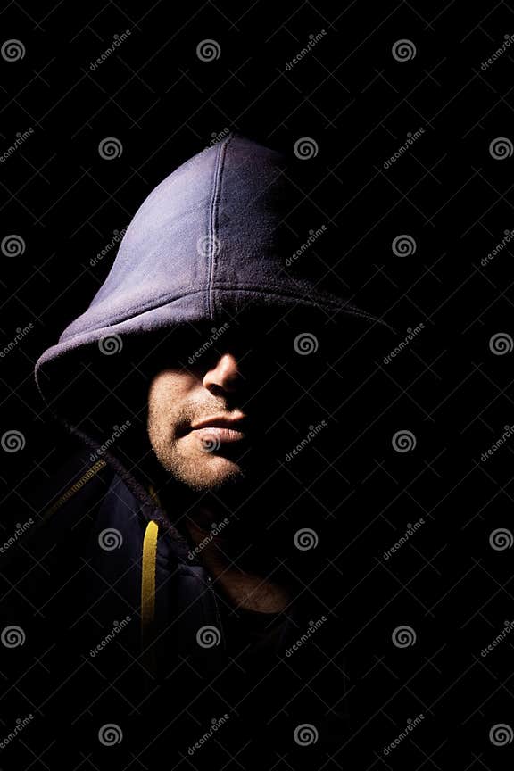 Man with cowl stock image. Image of beard, studio, casual - 21640091