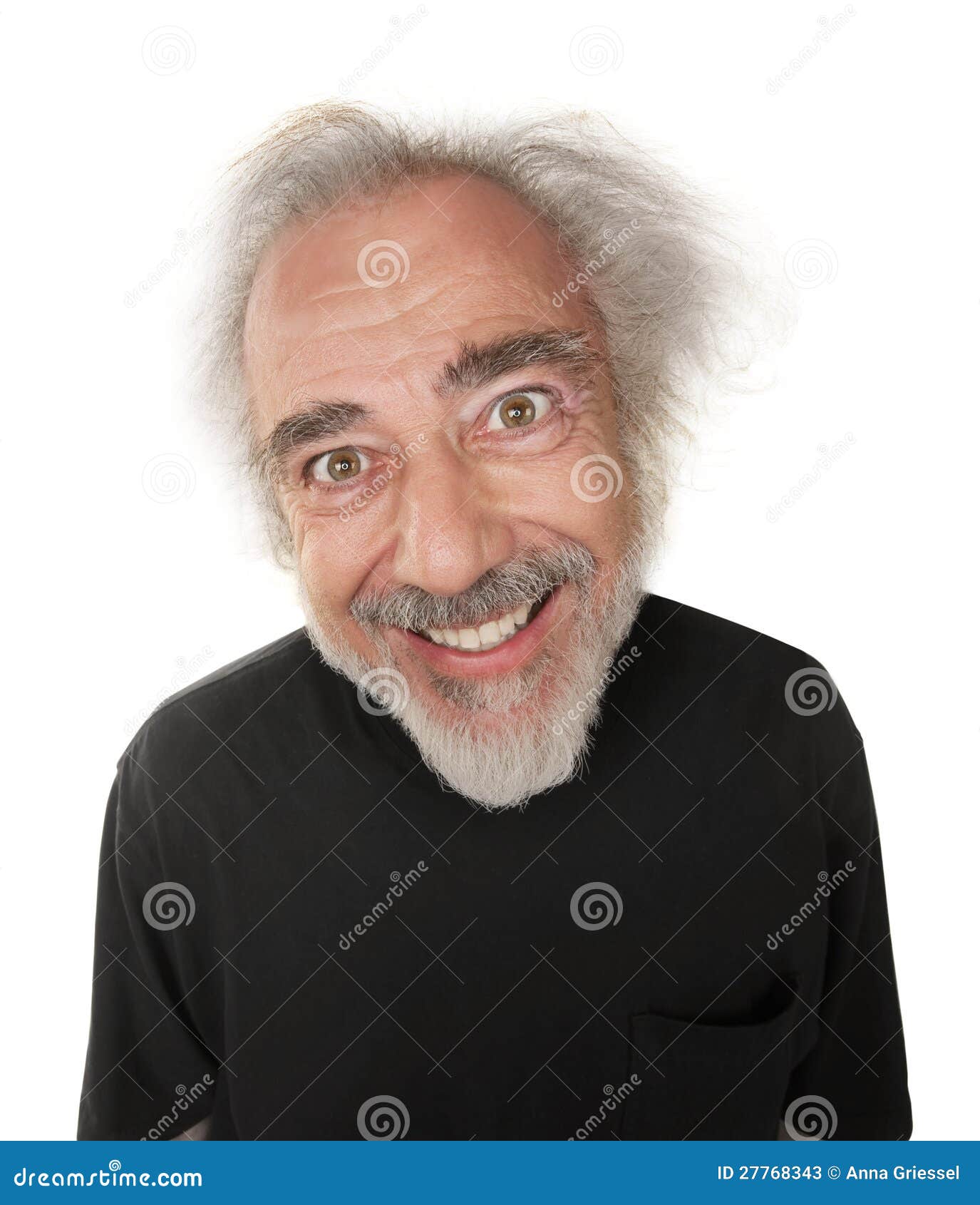 Man with Crazy Smile stock image. Image of black, beard - 27768343
