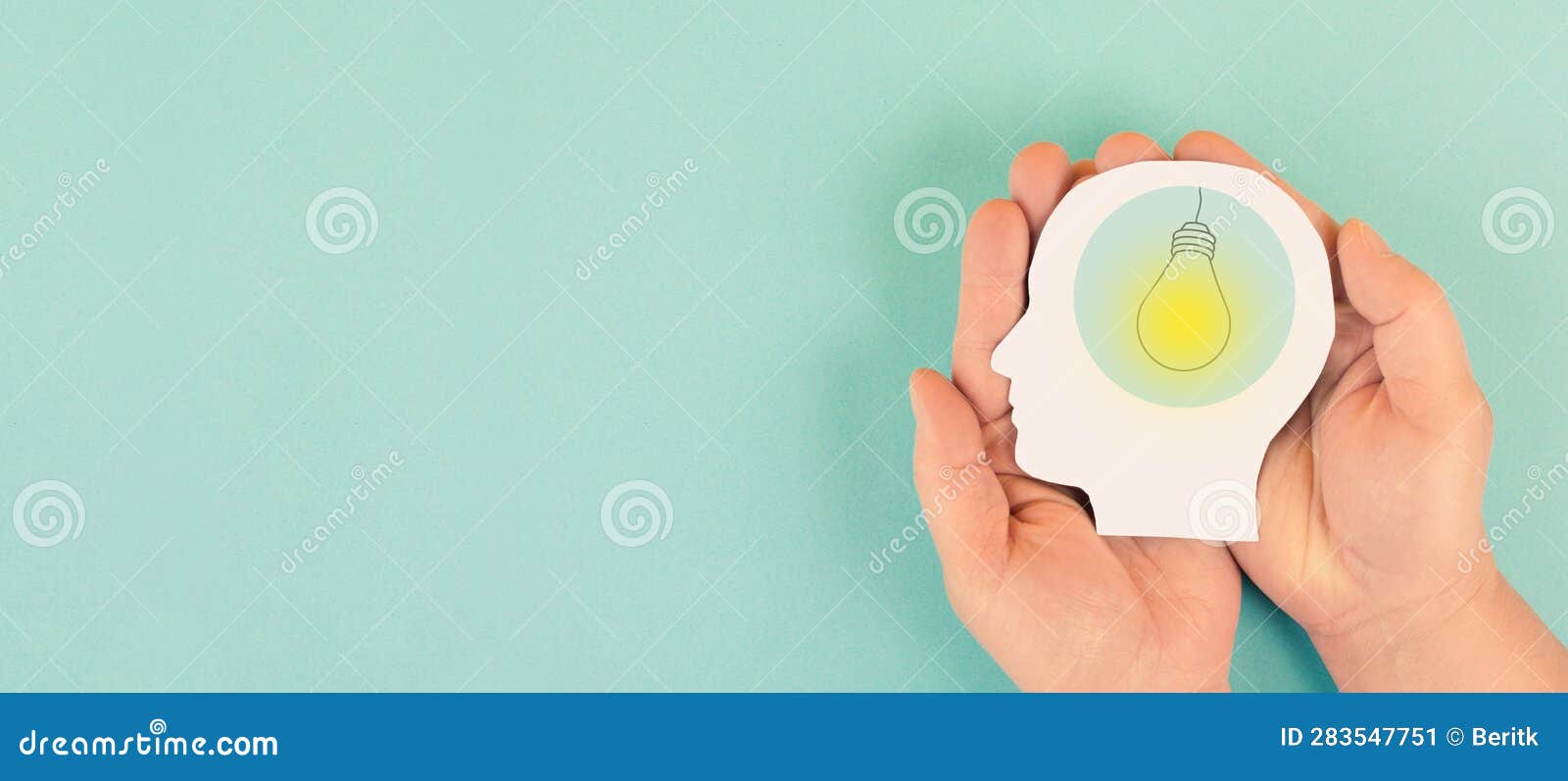 Man with Creative Light Bulb, Explosion of Ideas, Glowing Mind ...