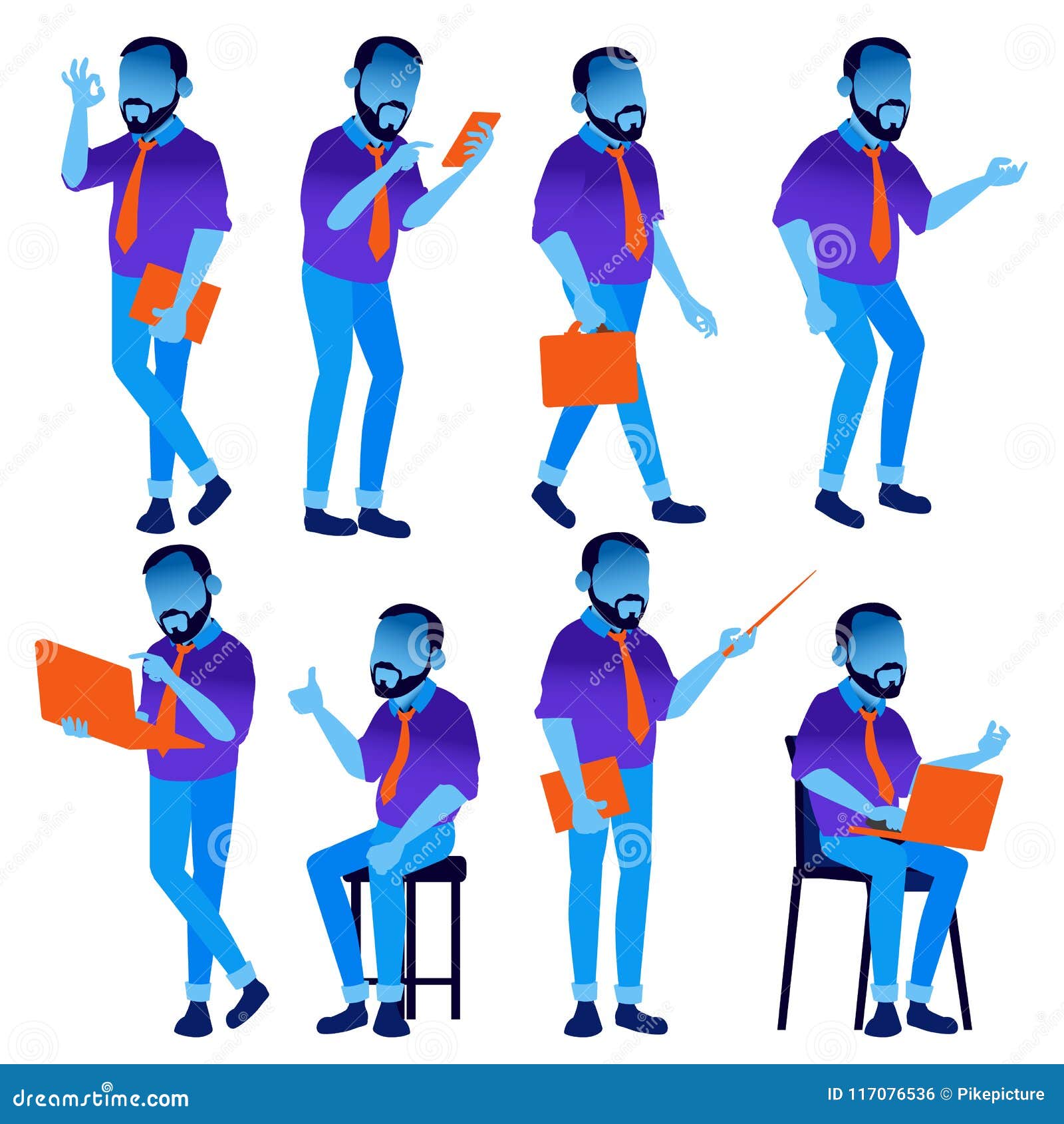 Man Creative Person. Design Element. Isolated Flat Illustration Stock ...