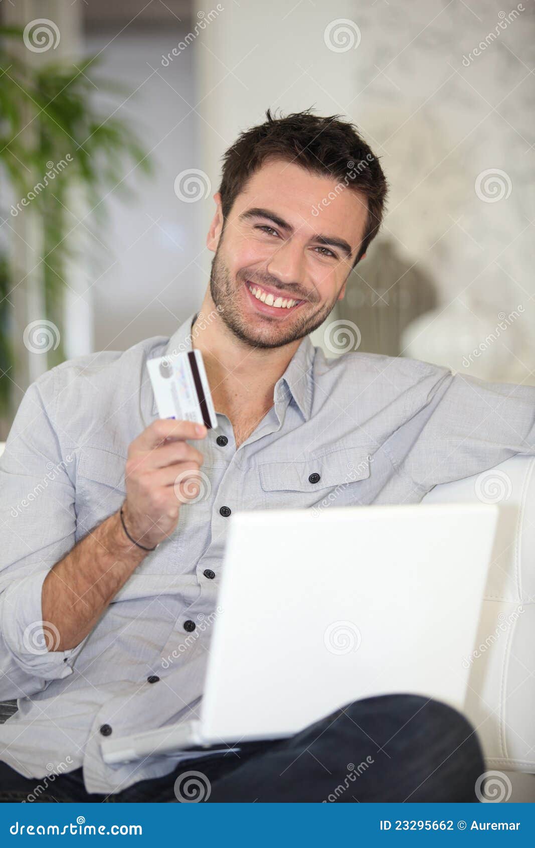 Man with credit card stock photo. Image of shopping, shop - 23295662