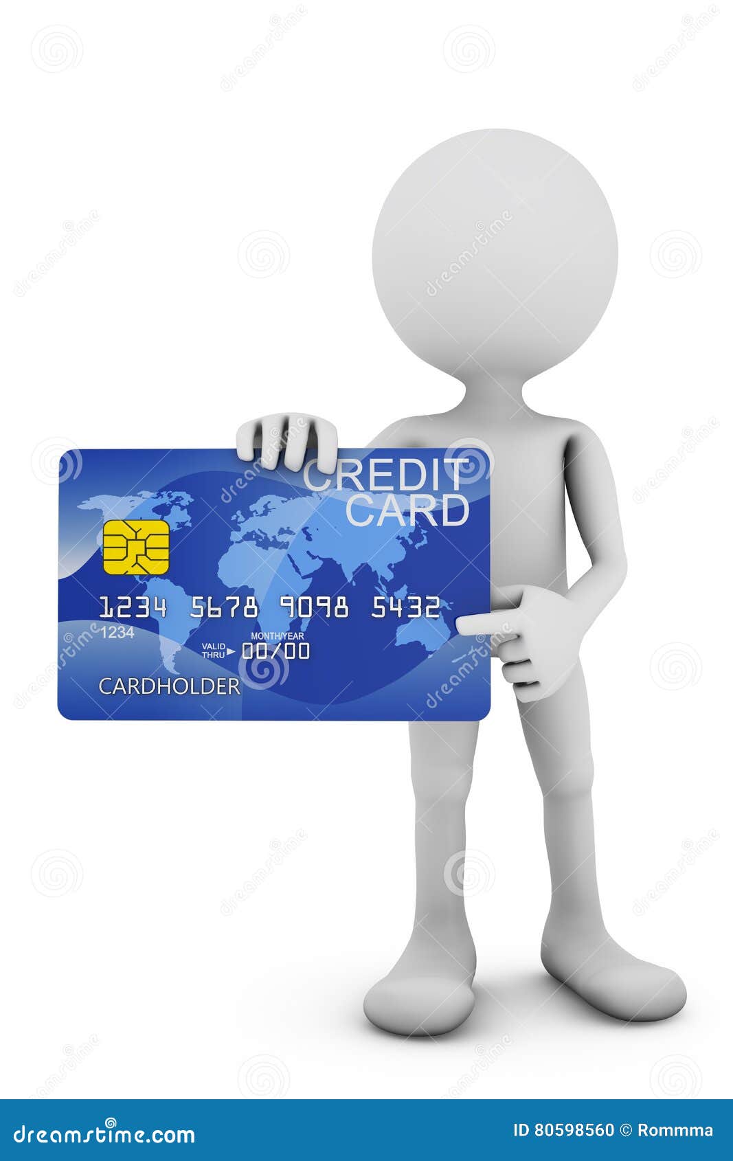 Man with credit card stock illustration. Illustration of person - 80598560