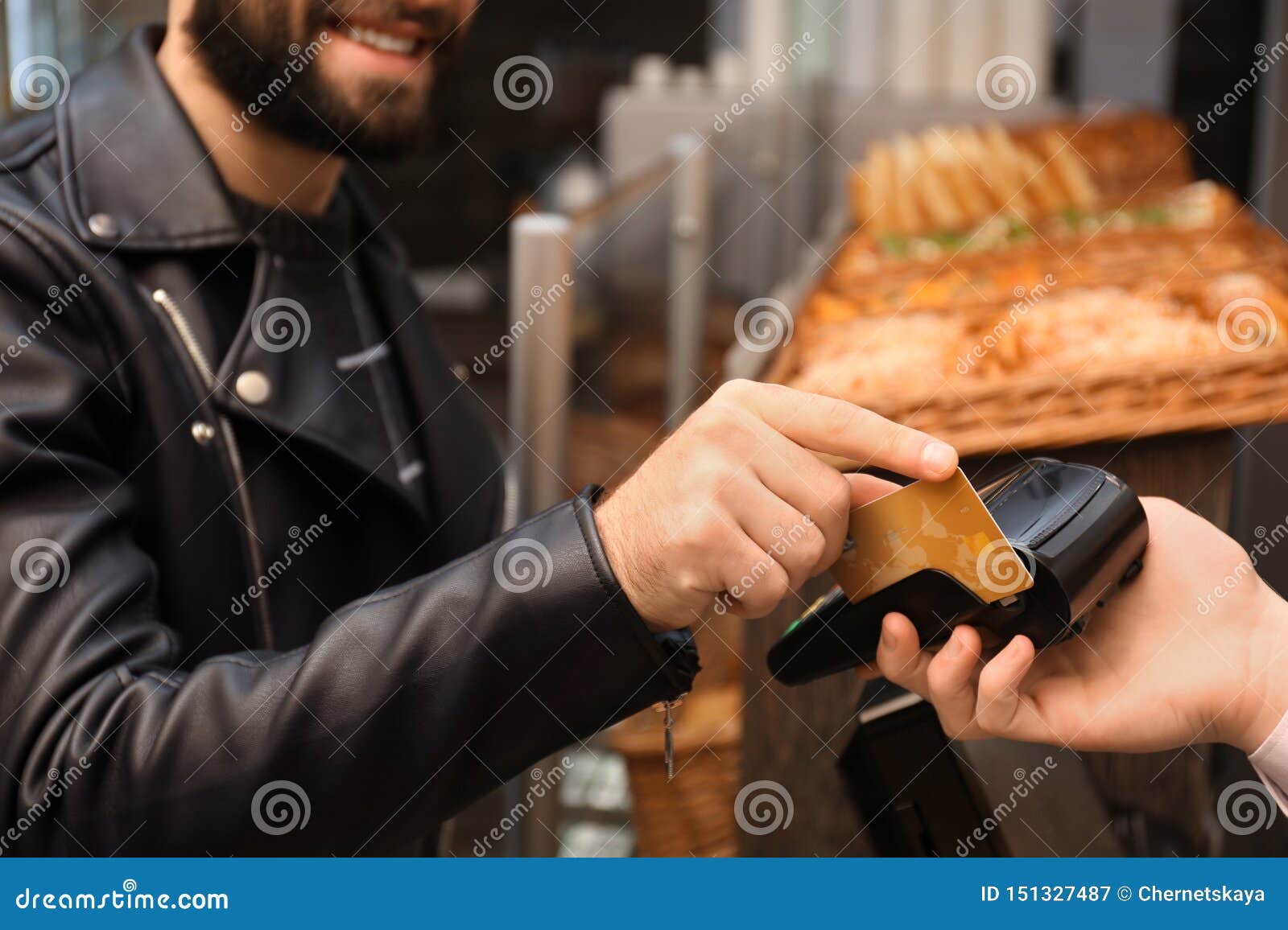 Man with Credit Card Using Payment Terminal at Shop Stock Image - Image ... Man with Credit Card Using Payment Terminal at Shop Stock Image - Image ...