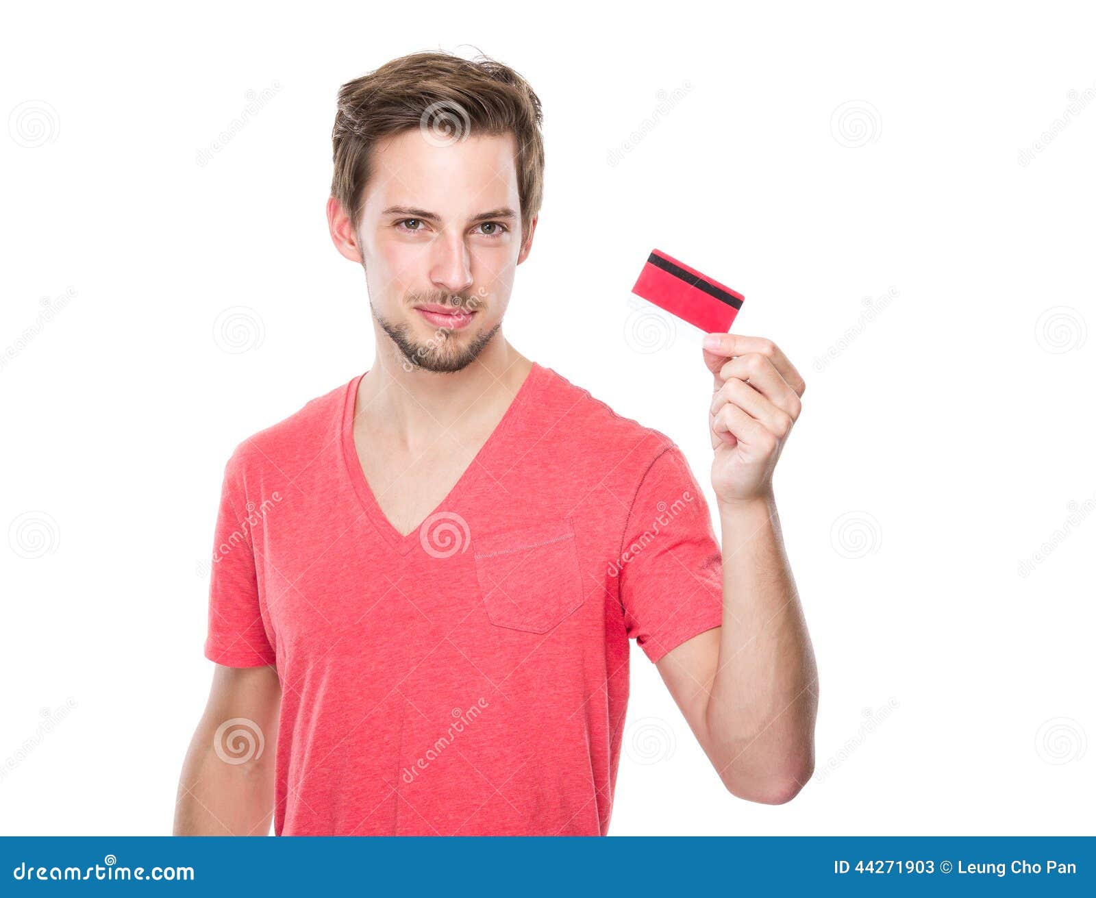 Man with credit card stock image. Image of bill, apparel - 44271903