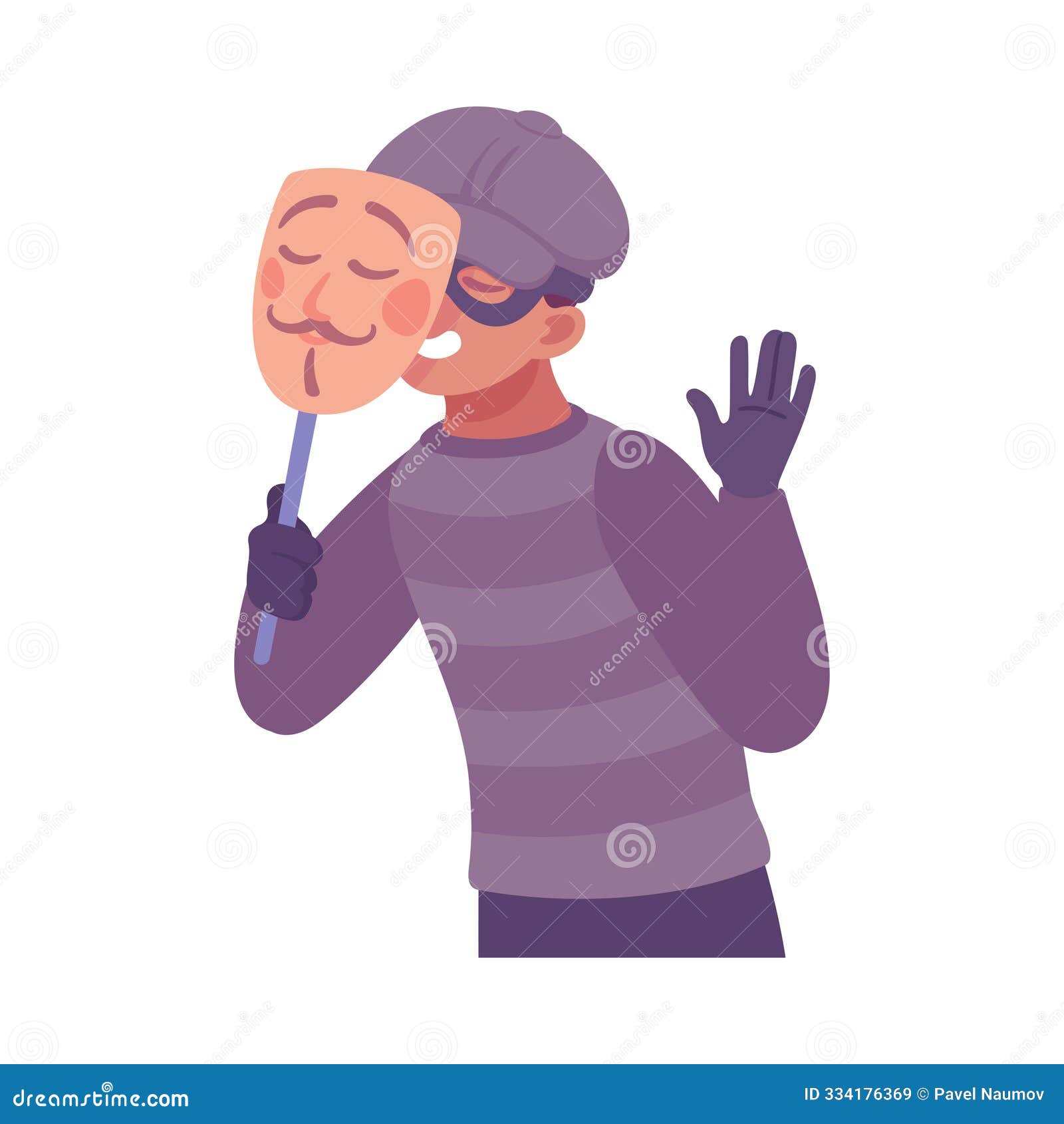 Man Criminal Commit Crime And Theft Vector Set | CartoonDealer.com ...