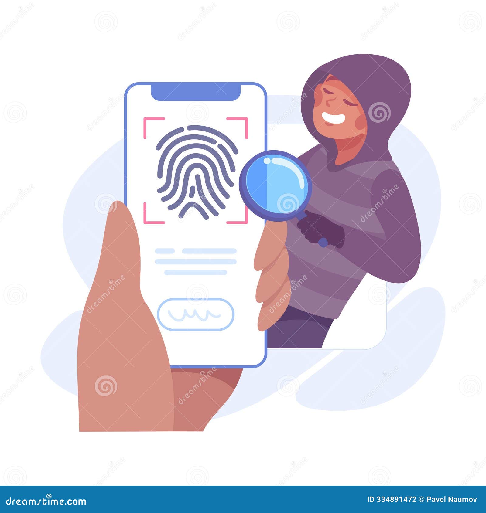 Man Criminal Commit Cyber Crime and Theft Vector Illustration Stock ...