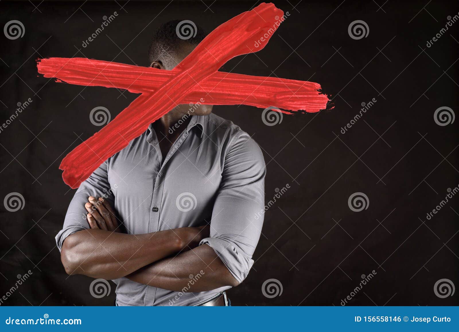 Man with a Cross on His Face Stock Photo - Image of african, face ...