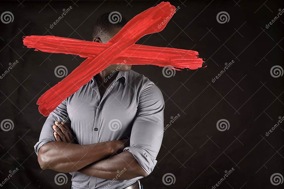 Man with a Cross on His Face Stock Photo - Image of african, face ...