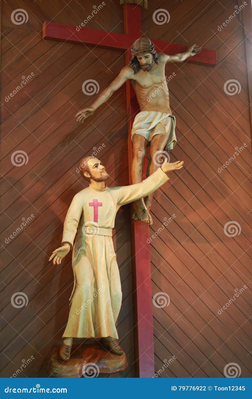 A Man at the Cross of Jesus Christ Stock Photo - Image of chruch, grass ...