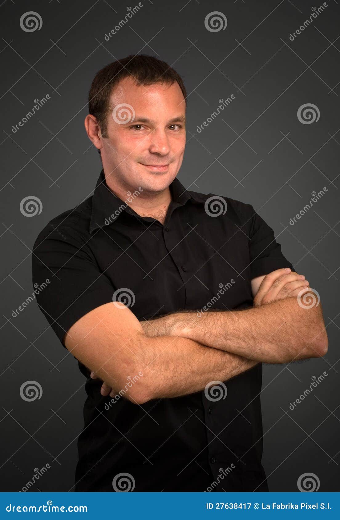 Man crossing his arms stock image. Image of male, adult - 27638417