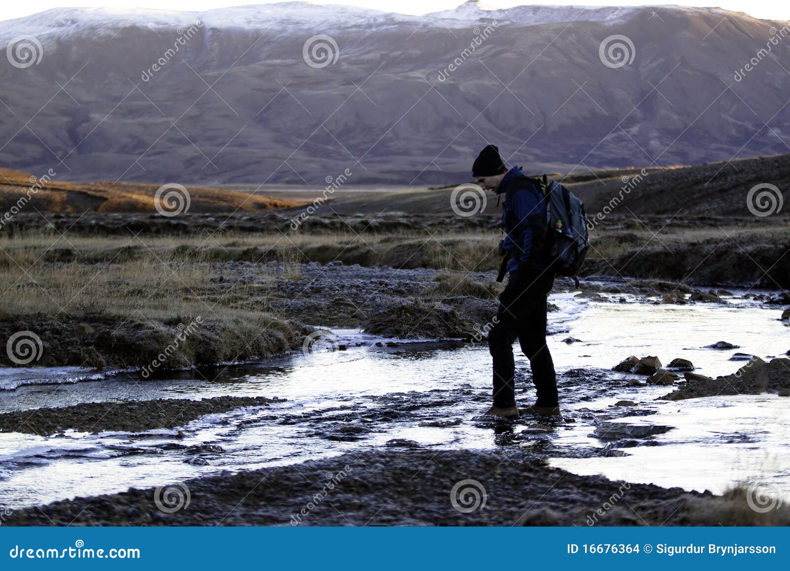 Man crossing a river stock photo. Image of break, attractive - 16676364