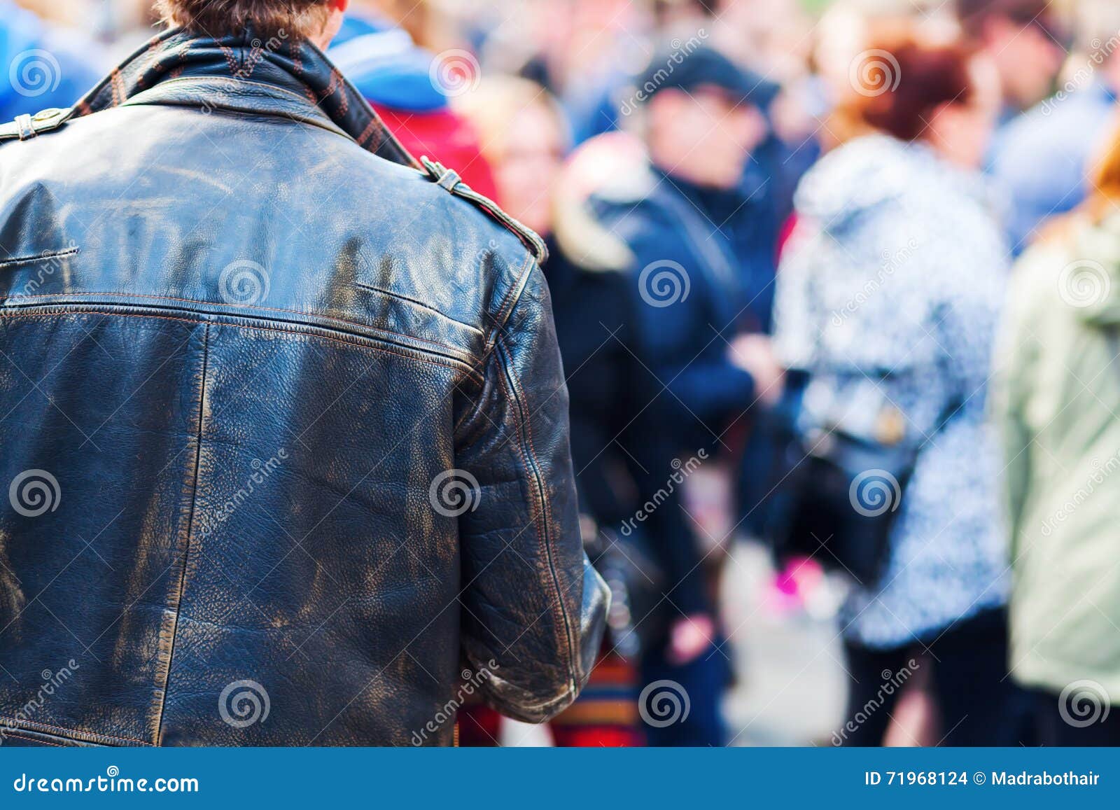 Man in a crowd of people stock photo. Image of life, pedestrian - 71968124