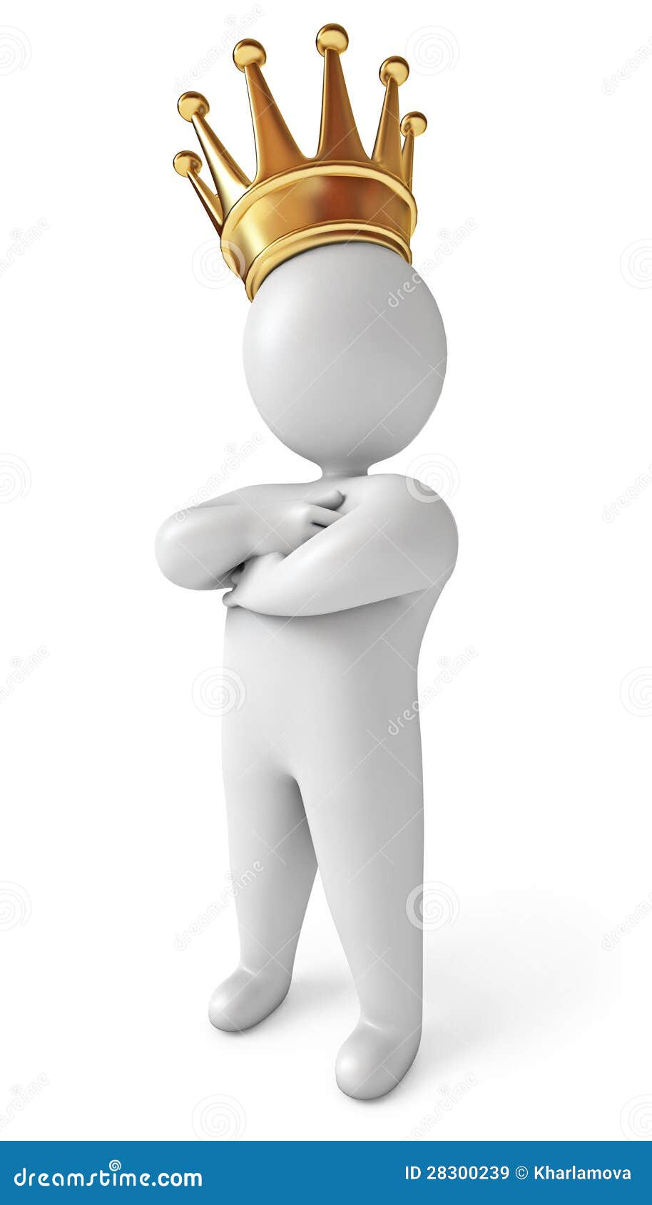 Man with crown on his head stock illustration. Illustration of corona ...