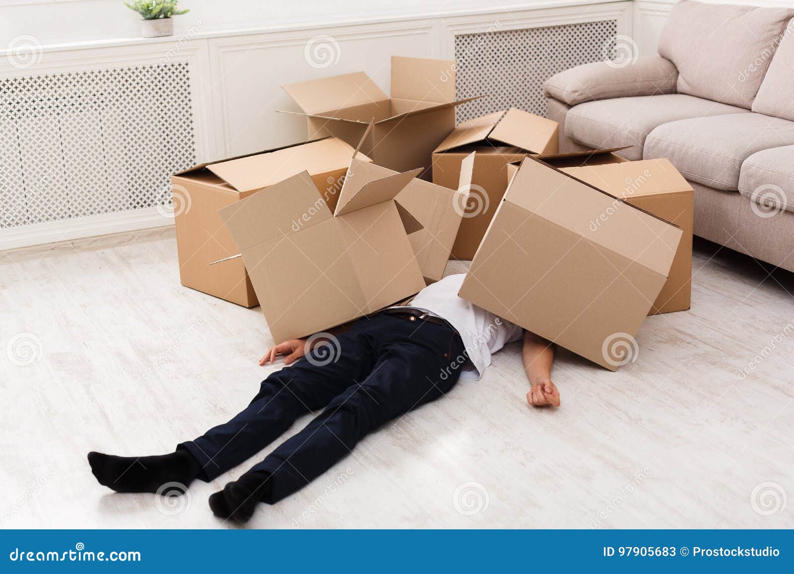 Man Crushed Boxes Photos - Free & Royalty-Free Stock Photos from Dreamstime