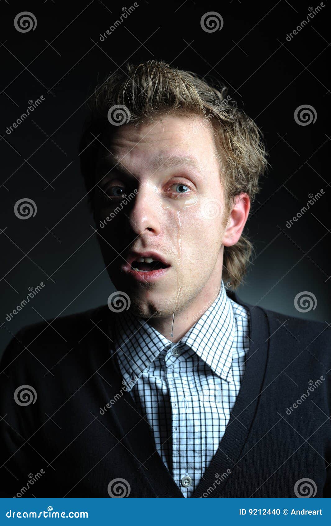 Man crying stock photo. Image of grief, overwhelmed, cries - 9212440