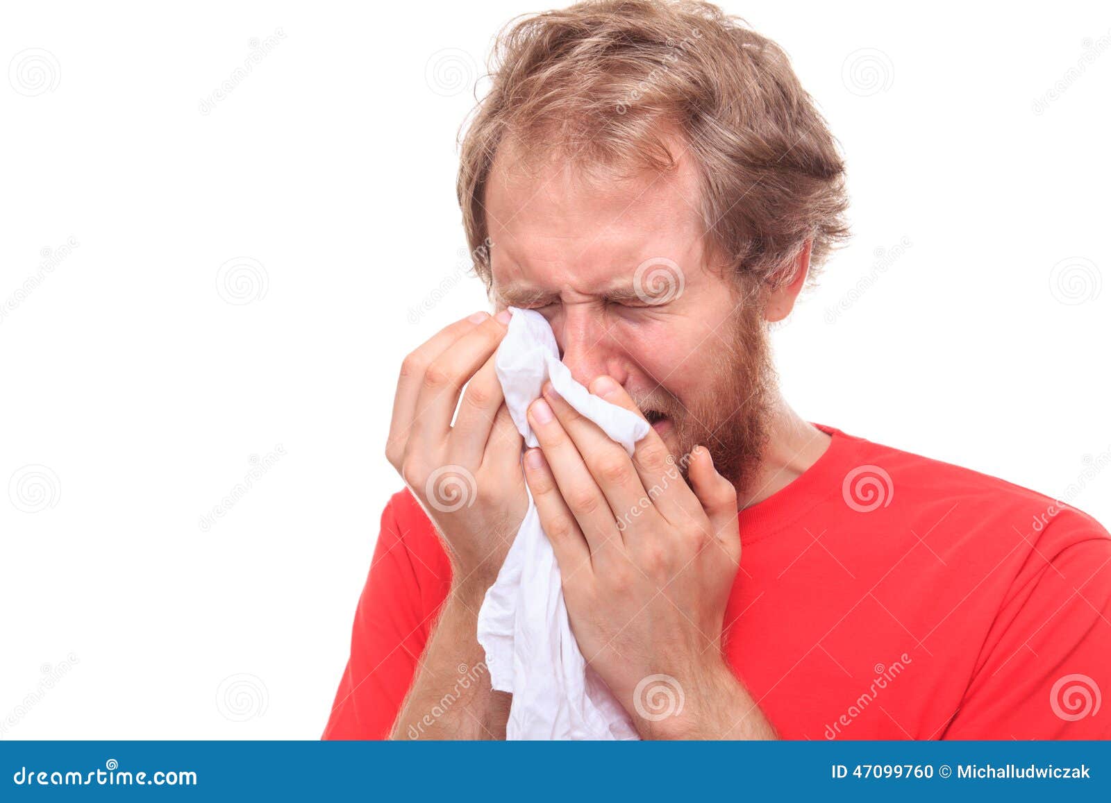 Man Crying into His Handkerchief Stock Photo - Image of morning, years ...