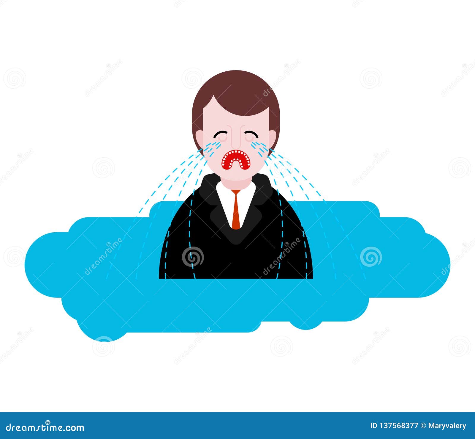 Tears, Despair, Fear. Young Woman Siiting In The Chair In Hospital And ...