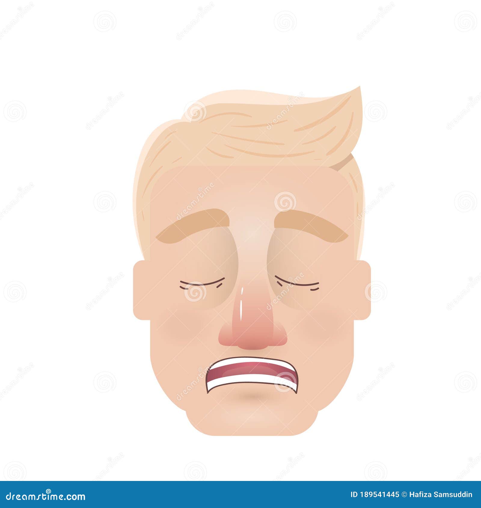 Man Crying. Vector Illustration Decorative Design Stock Vector ...