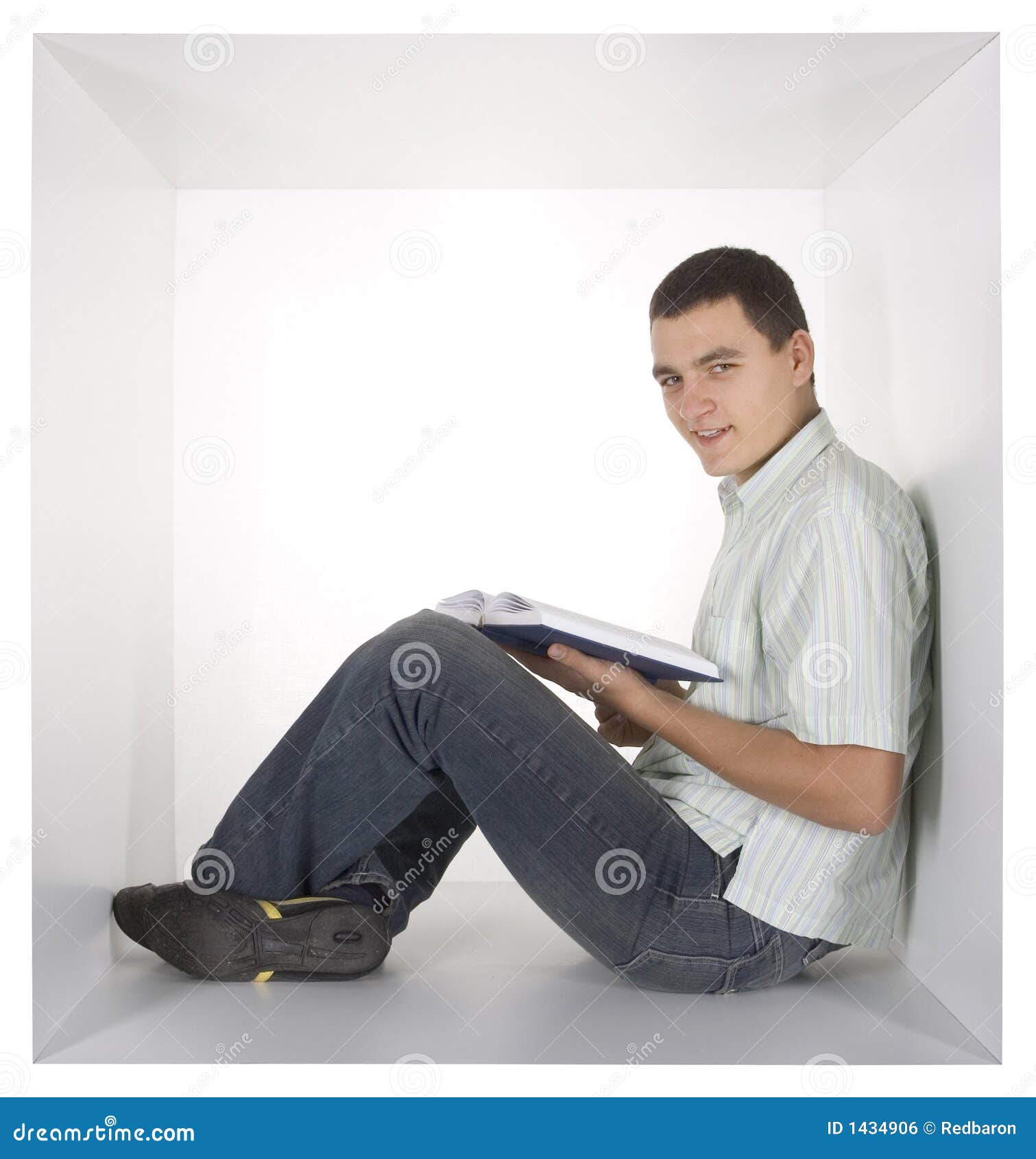 Man in the cube stock photo. Image of design, study, happy - 1434906