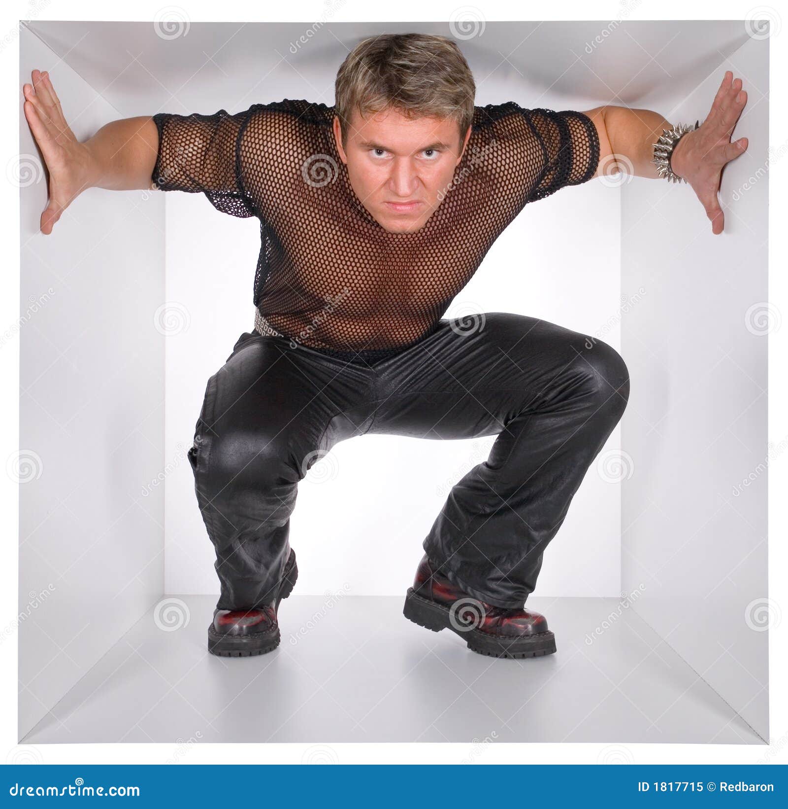 Man in the Cube stock image. Image of crazy, break, close - 1817715