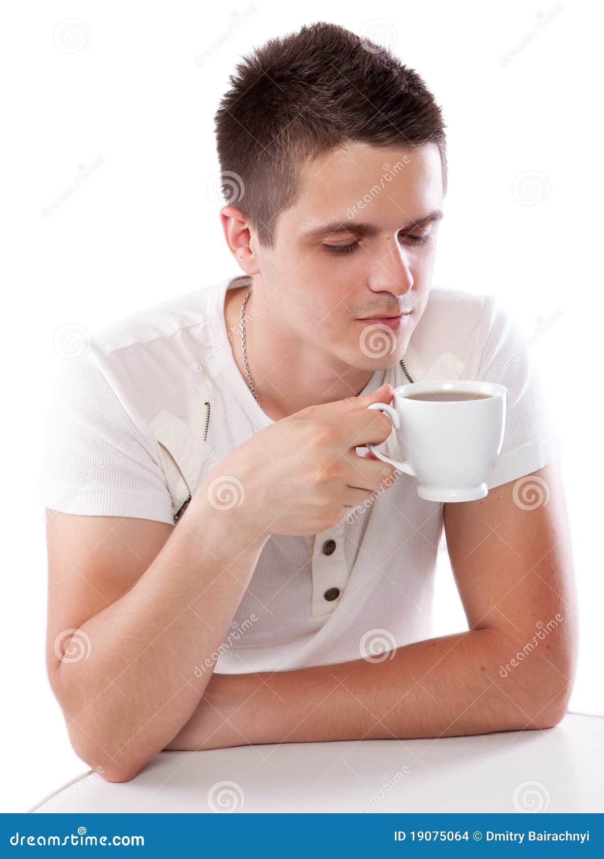 Man with cup of tea stock photo. Image of healthy, beverage - 19075064