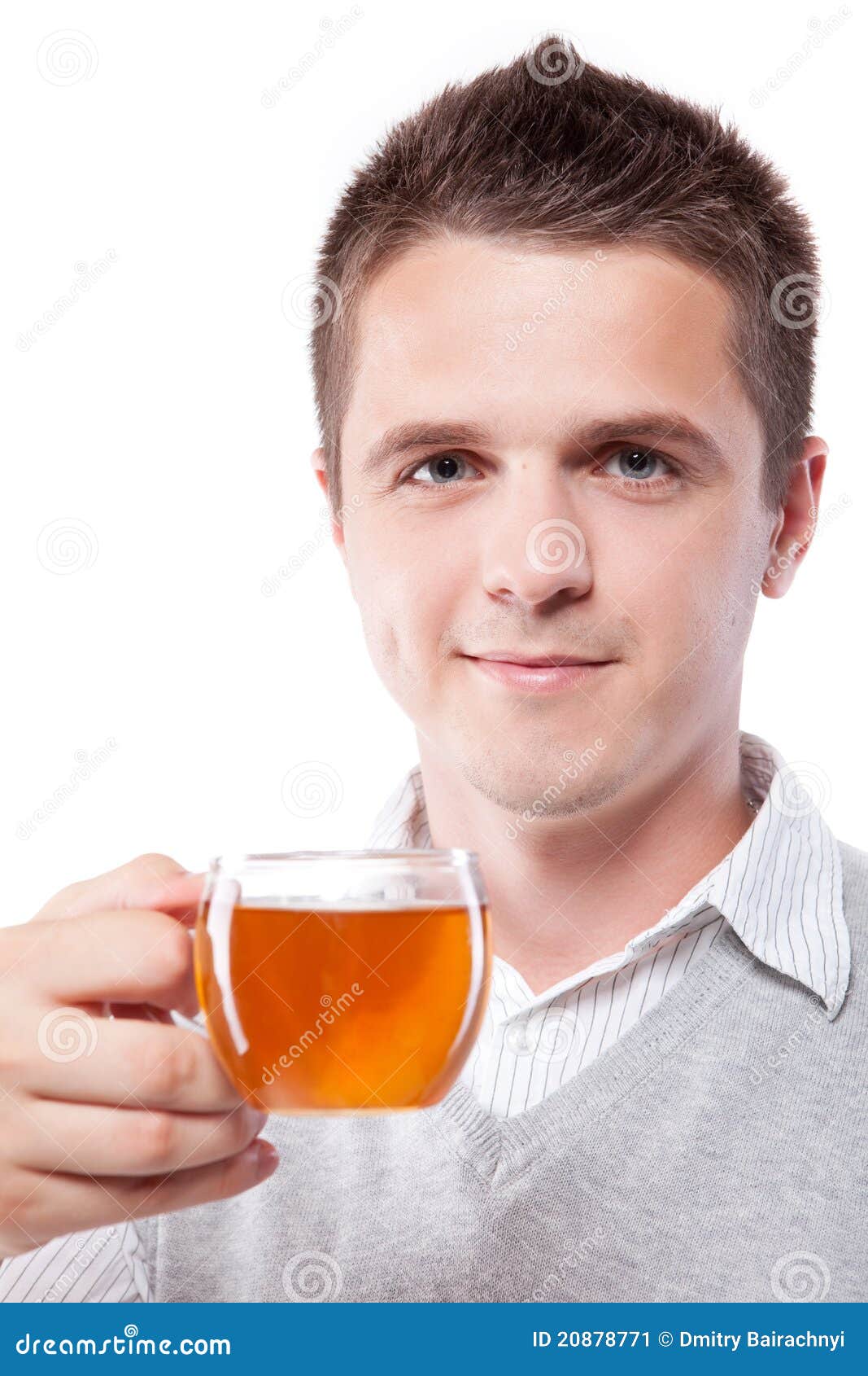 Man with cup of tea stock image. Image of freshness, drinking - 20878771