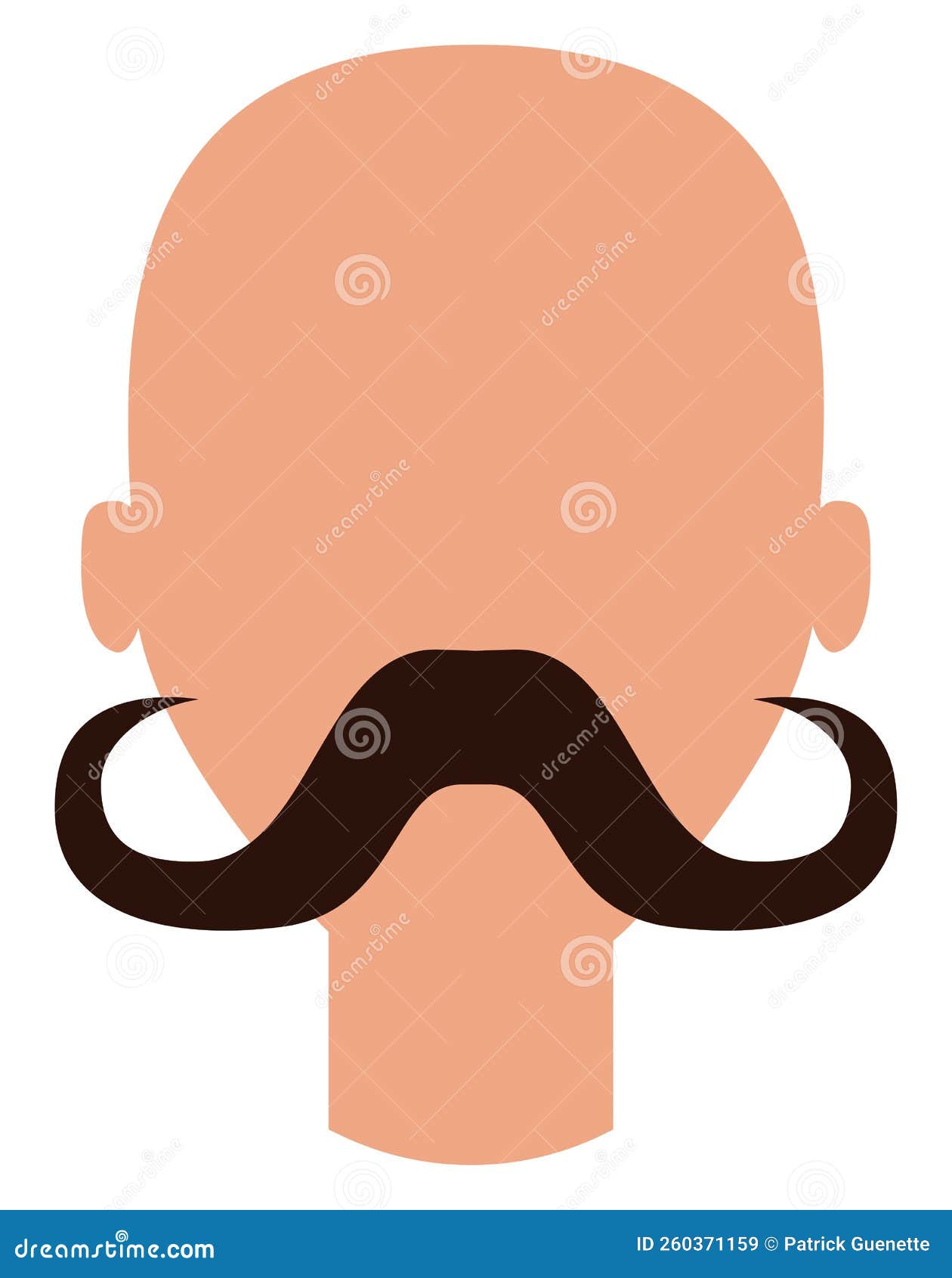 Curly Mustaches Doodle. Vintage Hipster Face Symbol Royalty-Free Stock ...