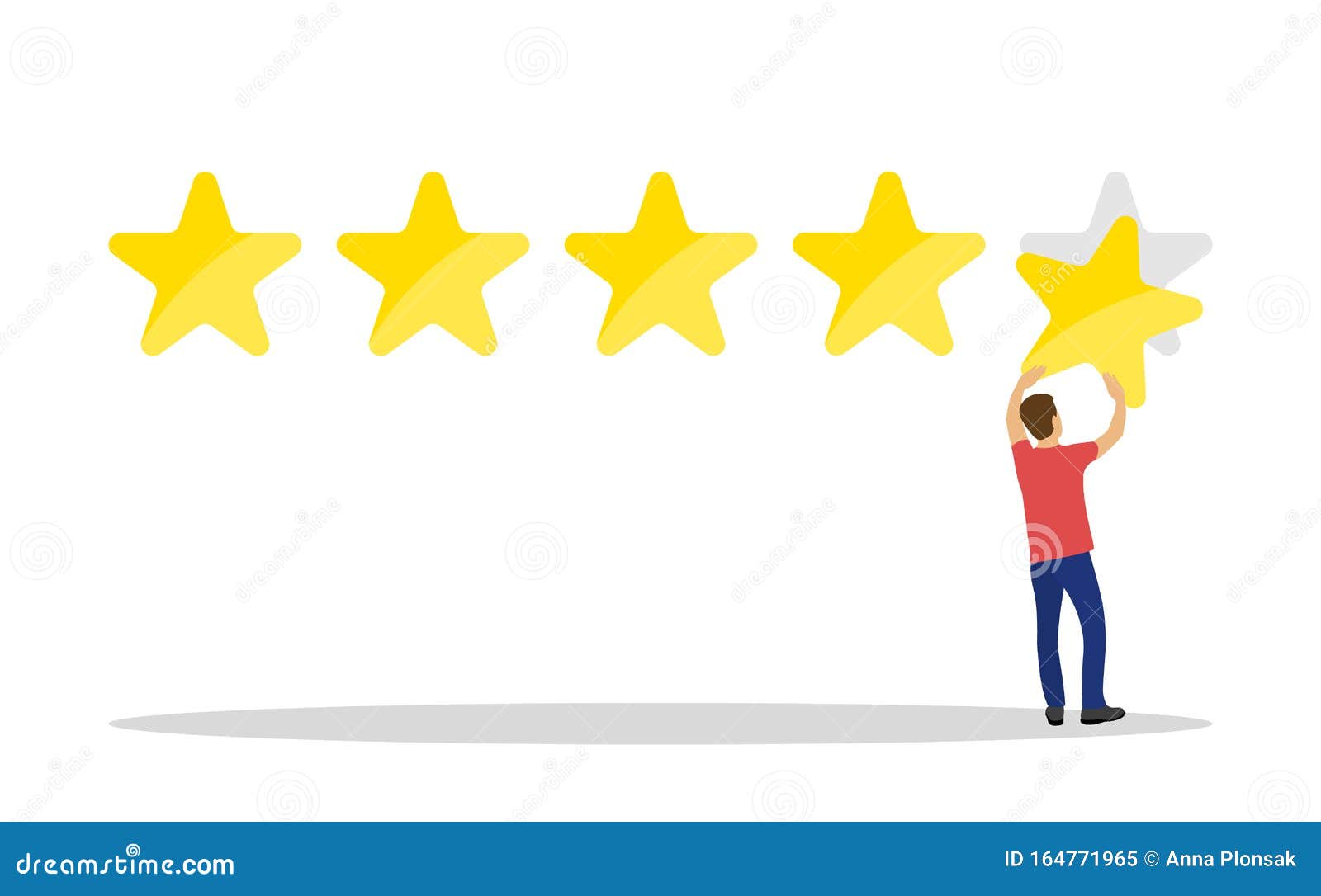 Man Customer Giving Five Star Rating. Customer Review. Feedback Stock ... Man Customer Giving Five Star Rating. Customer Review. Feedback Stock ...