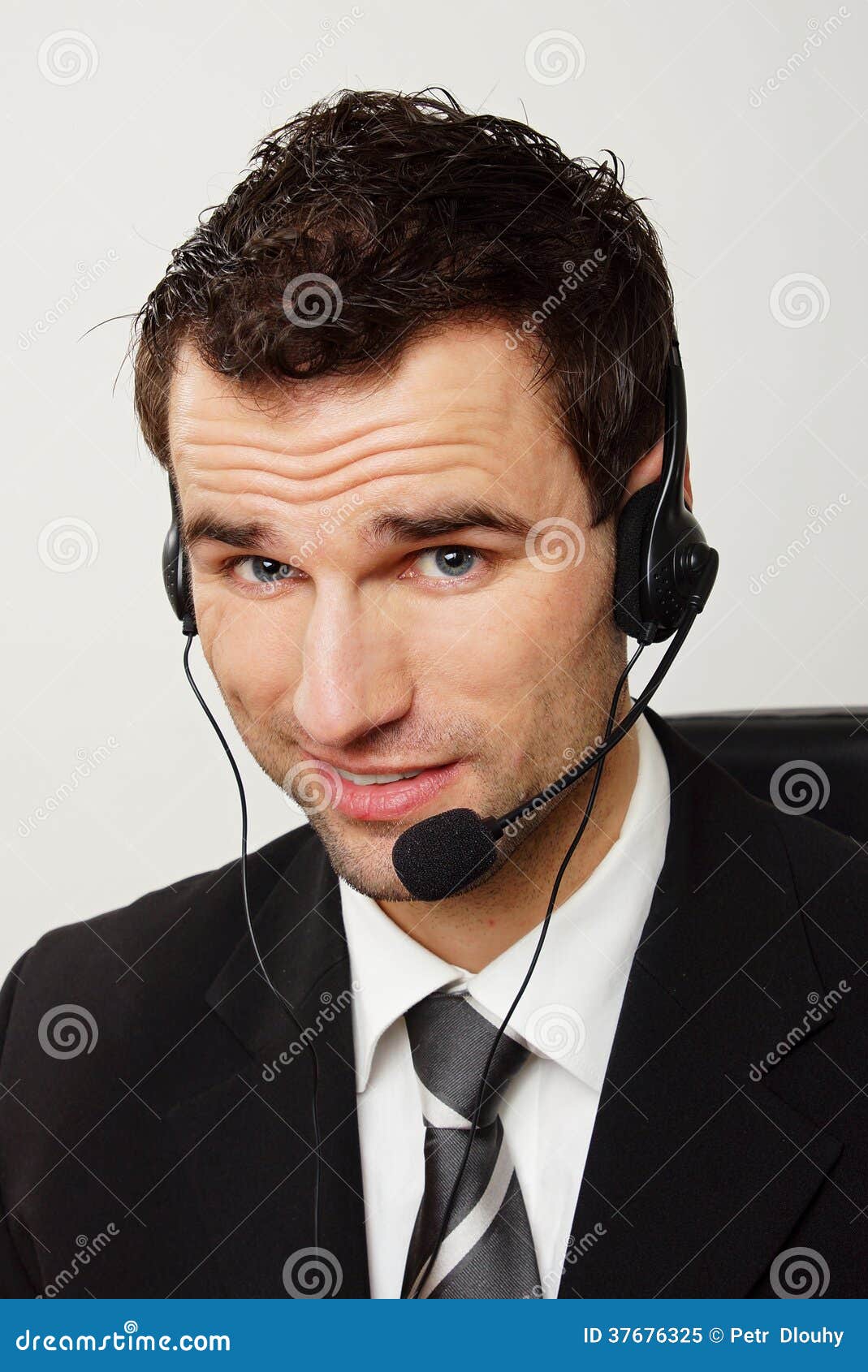 Man customer operator stock image. Image of communicate - 37676325