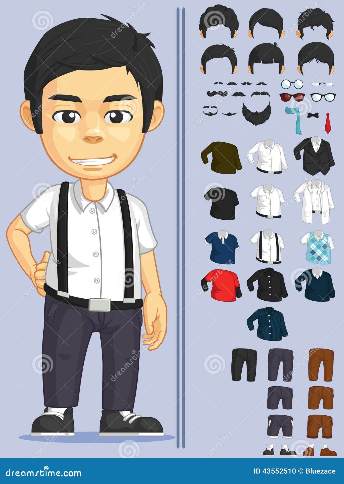 Man Customizable Character stock vector. Illustration of manager - 43552510