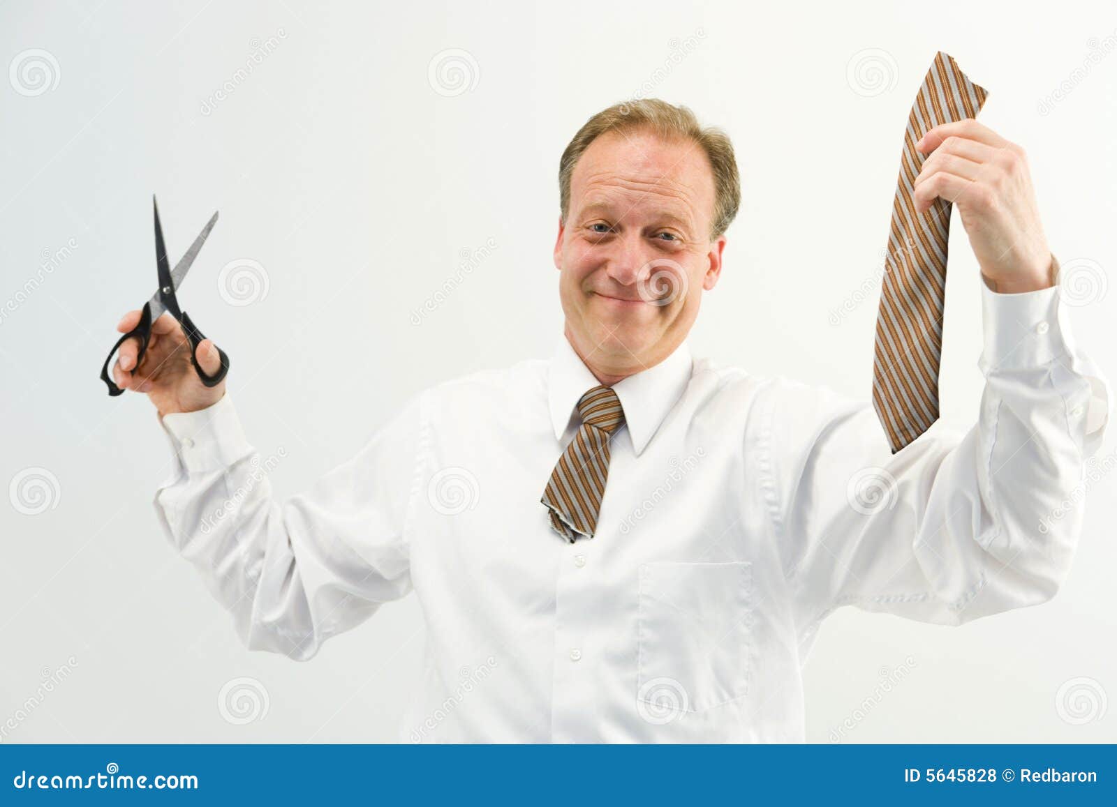 Man with cut tie stock photo. Image of hand, business - 5645828
