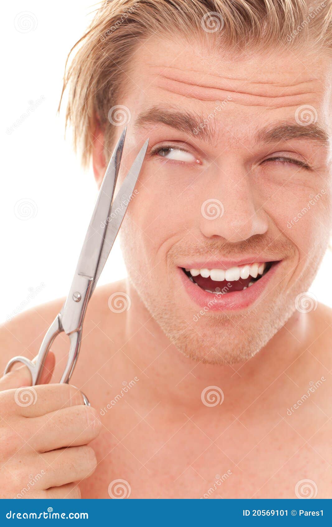 Man with cutter stock image. Image of looking, attractive - 20569101
