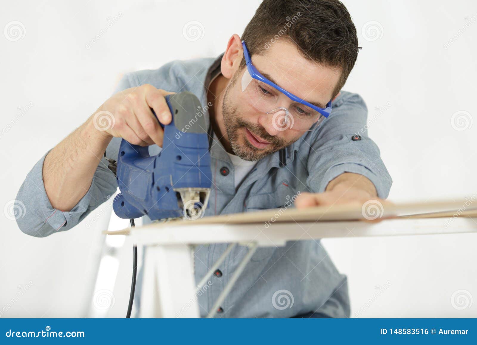 Man Cutting Wood with Milling Machines Stock Photo - Image of furniture ...