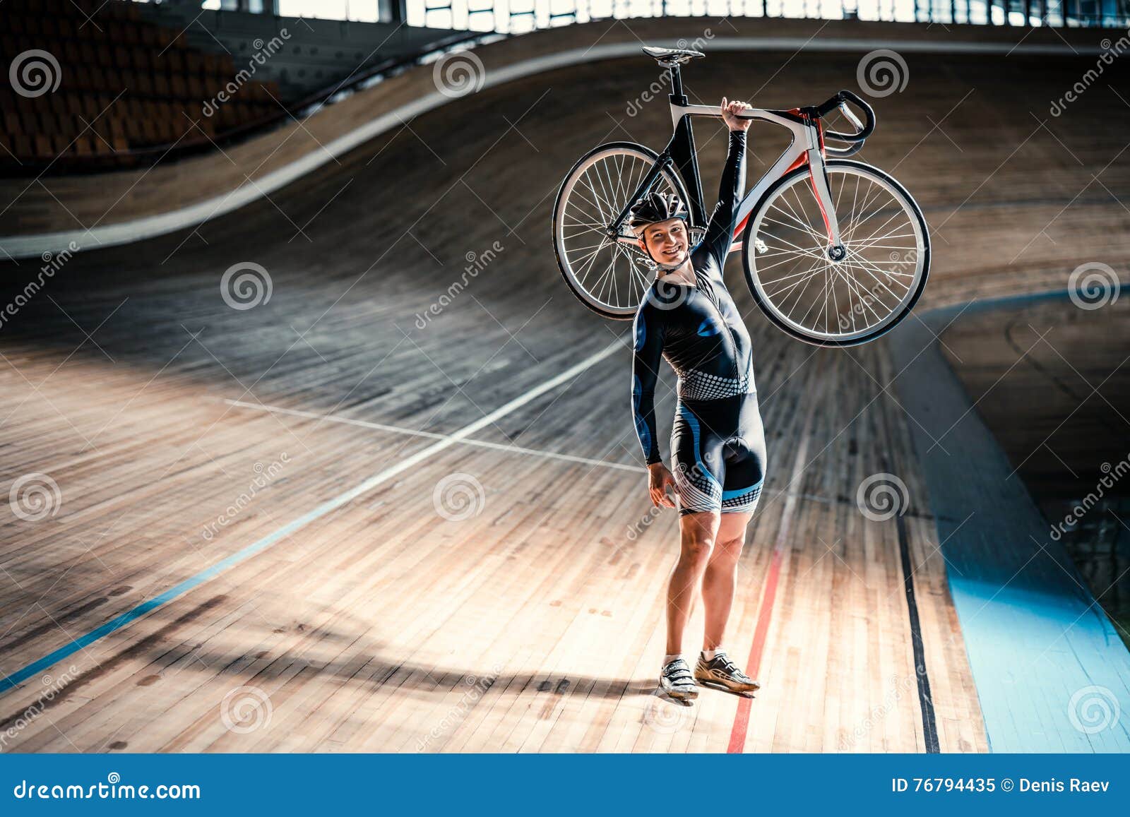 Man with cycle stock image. Image of young, professional - 76794435