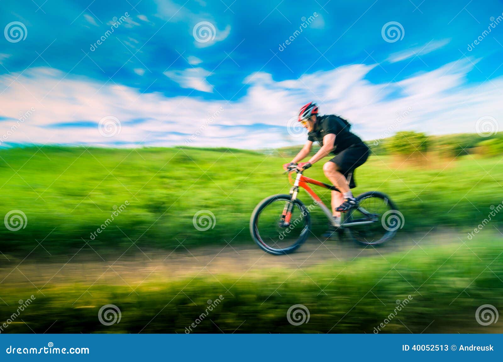 Man cycling in motion stock image. Image of biking, bike - 40052513