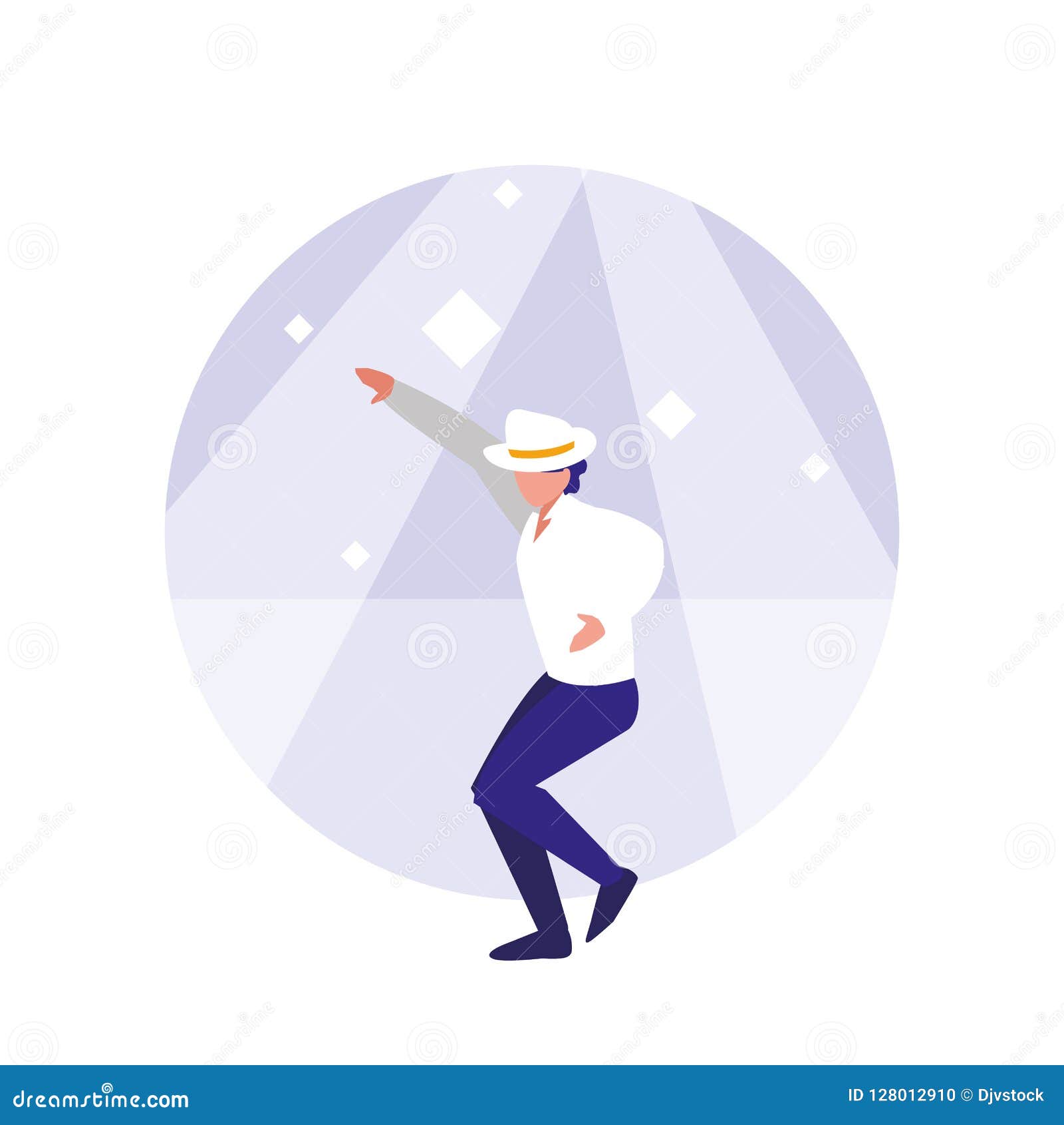 Man Dancer of Disco Avatar Character Stock Vector - Illustration of ...