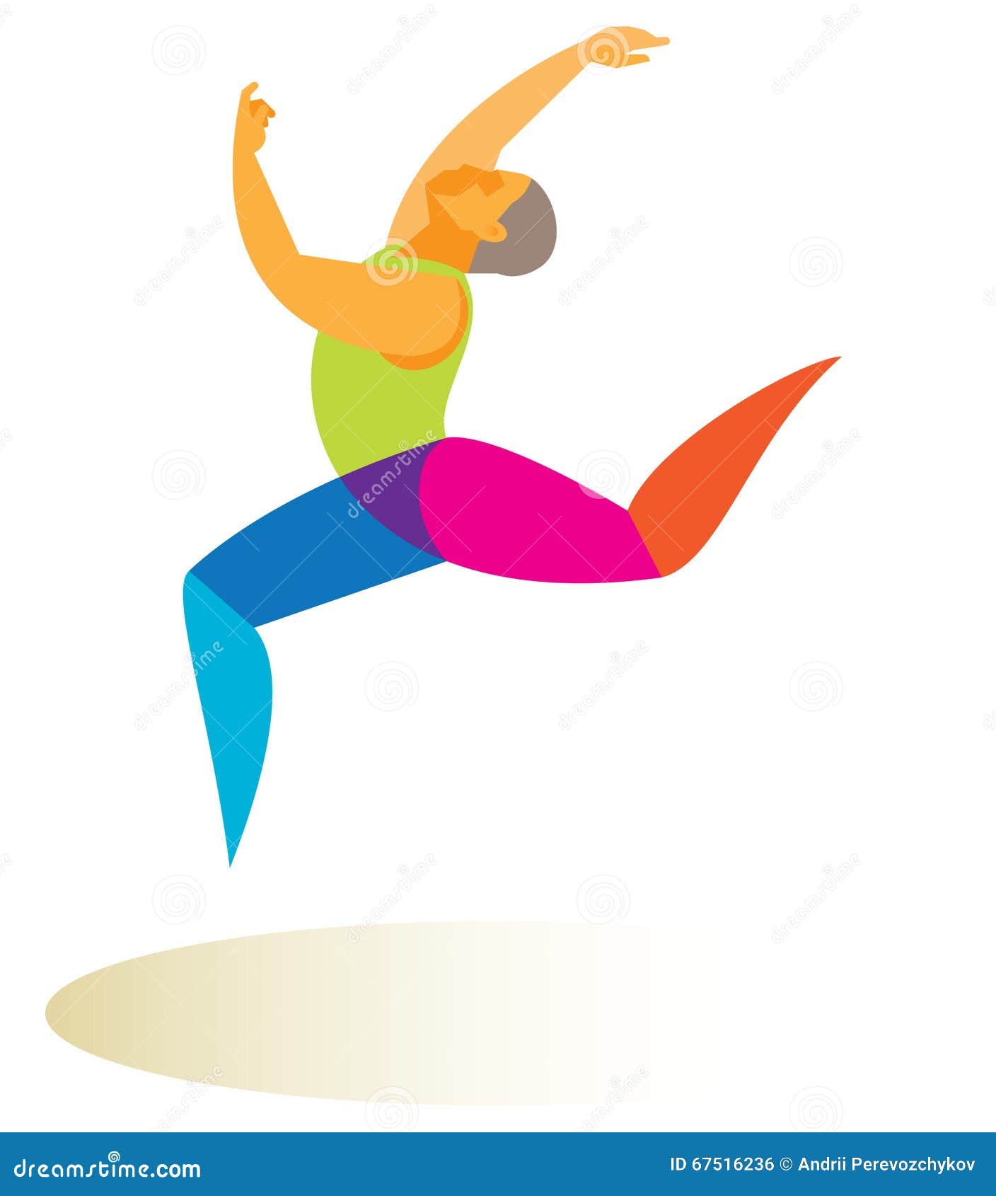 Man is a Dancer in the High Jump Stock Vector - Illustration of skill ...