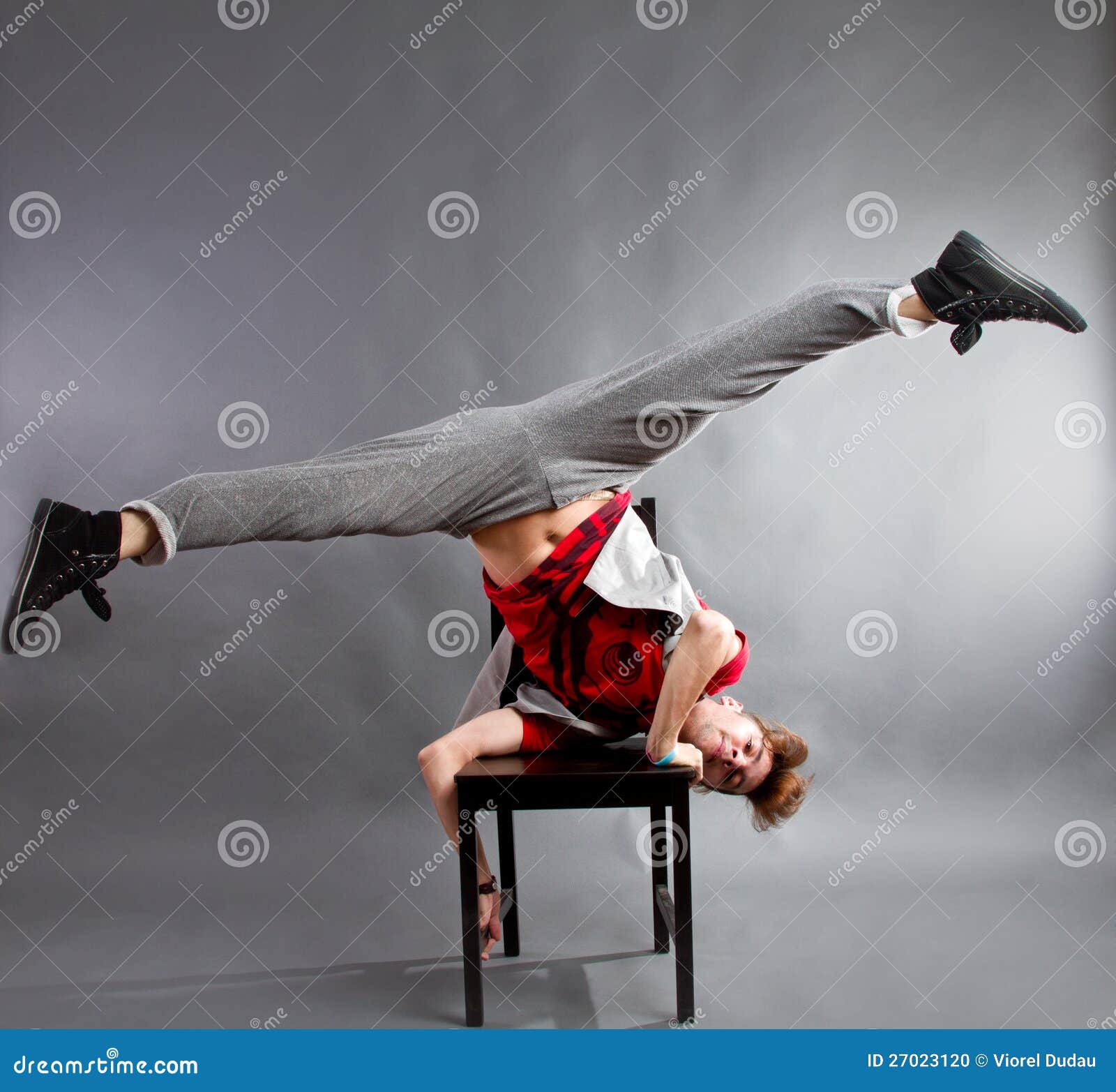 Man dancing on chair stock photo. Image of trendy, adult - 27023120