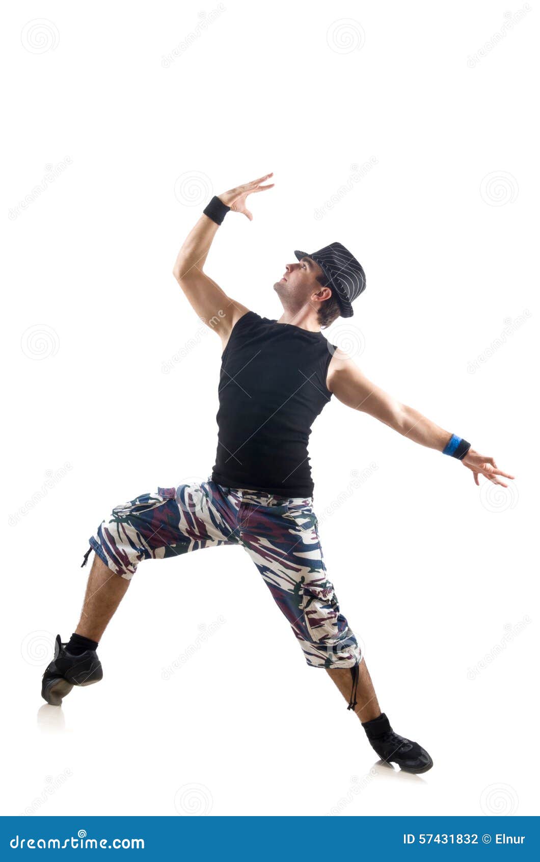 Man Dancing Dances Isolated on the White Stock Photo - Image of leaping ...
