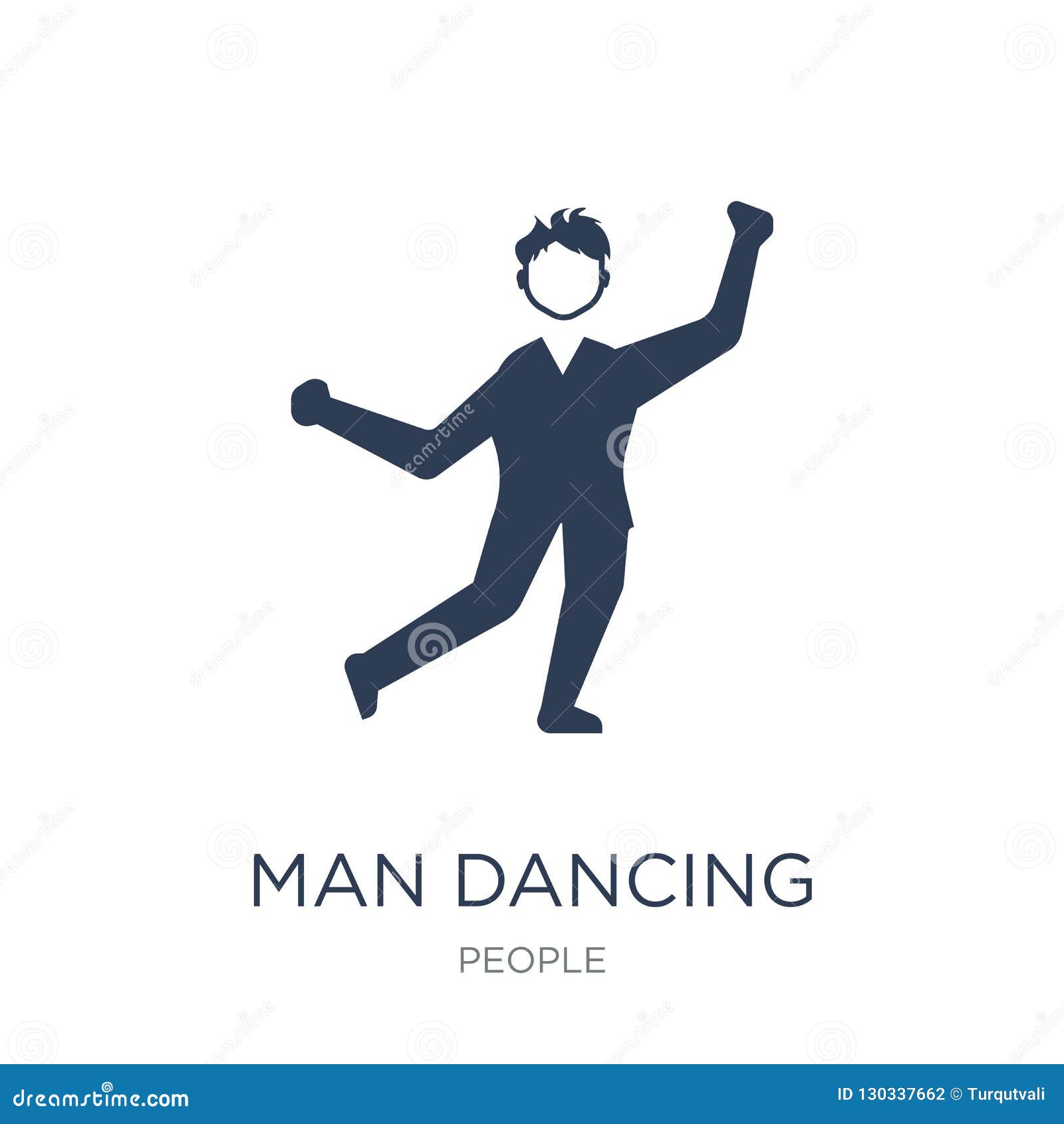 Man Dancing Icon. Trendy Flat Vector Man Dancing Icon on White B Stock ...