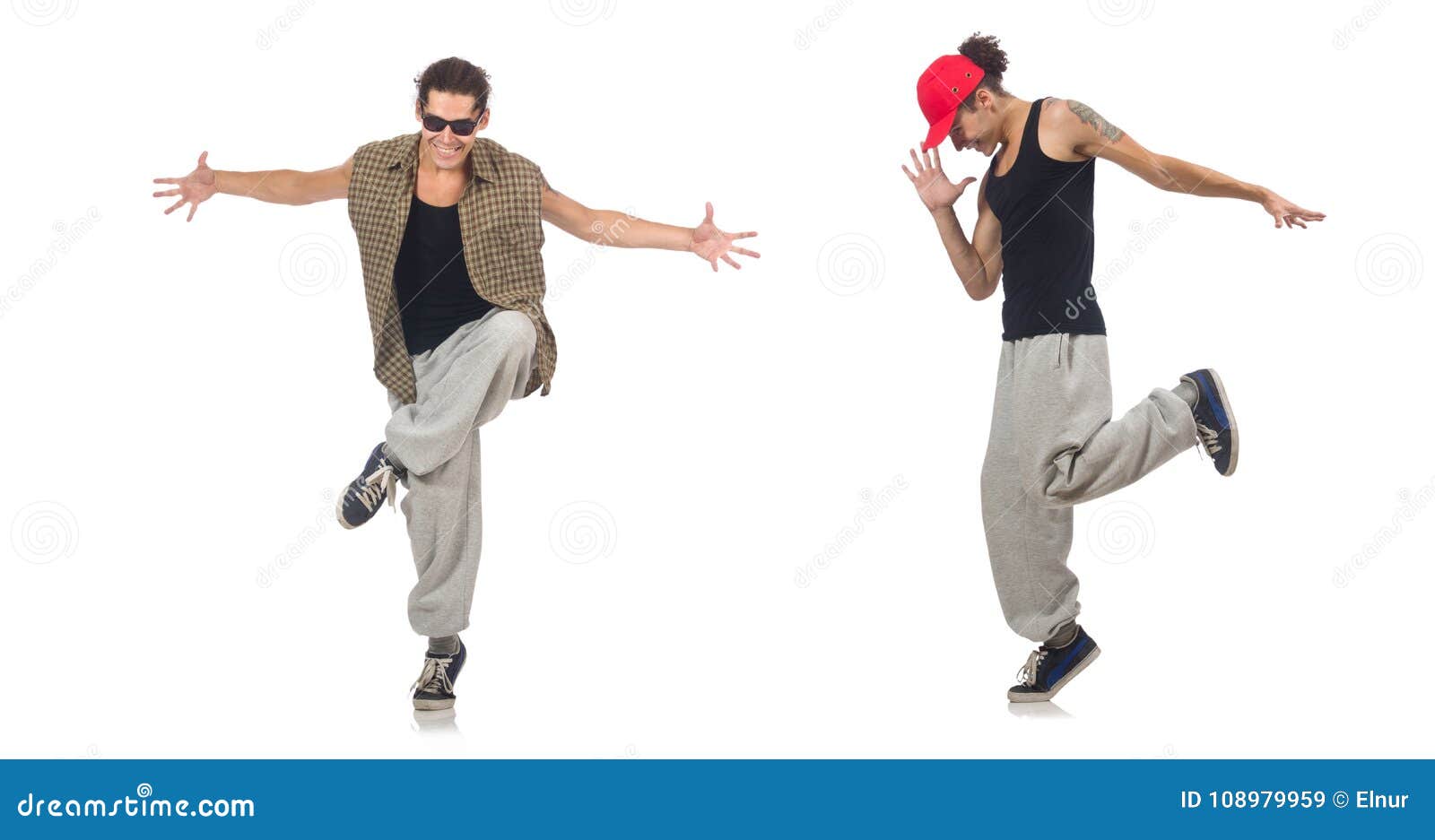 The Man Dancing Isolated on the White Stock Image - Image of acrobat ...