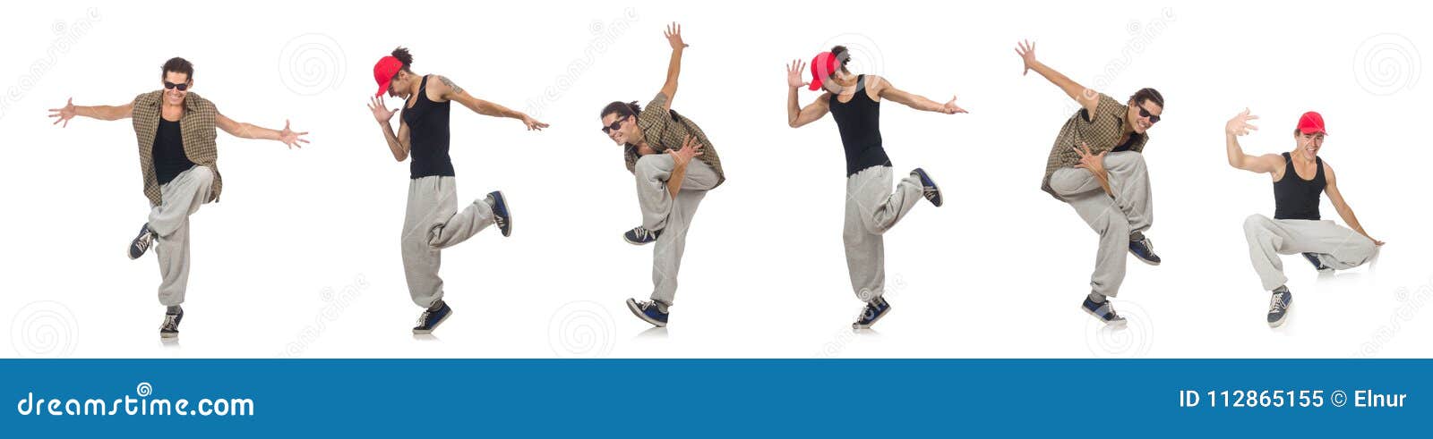 The Man Dancing Isolated on the White Stock Image - Image of activity ...
